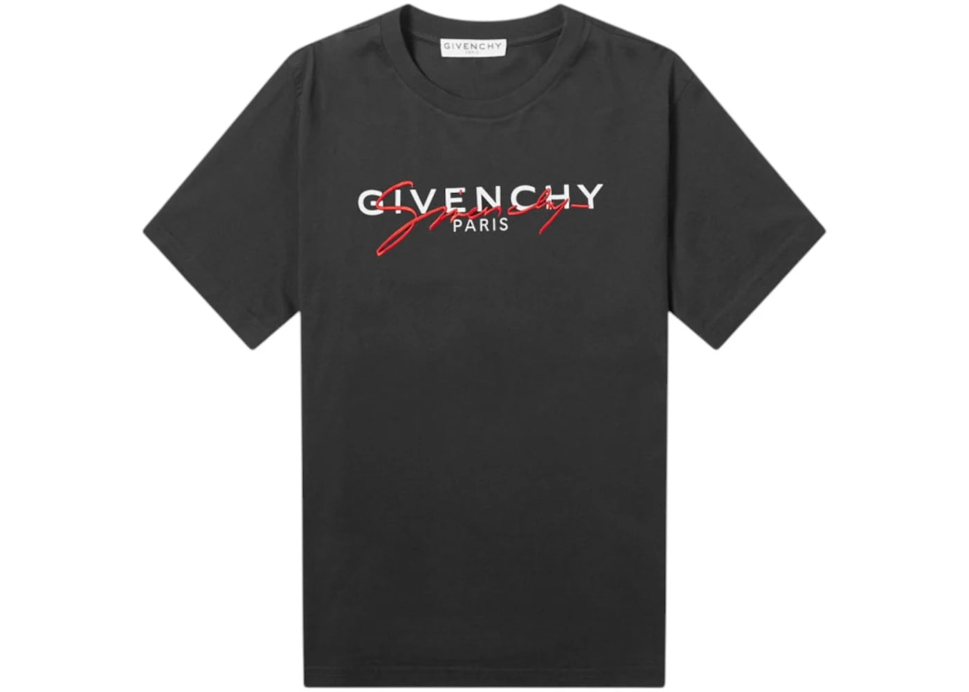 Givenchy Paris Signature Embroidered Logo T-shirt Black/Red – Side Kicks