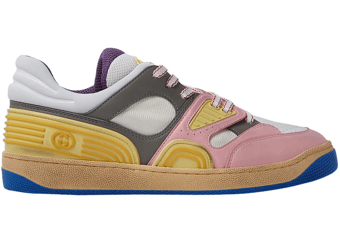 Gucci Basket Low-Top Sneaker Yellow Pink Blue (Women's) – Side Kicks