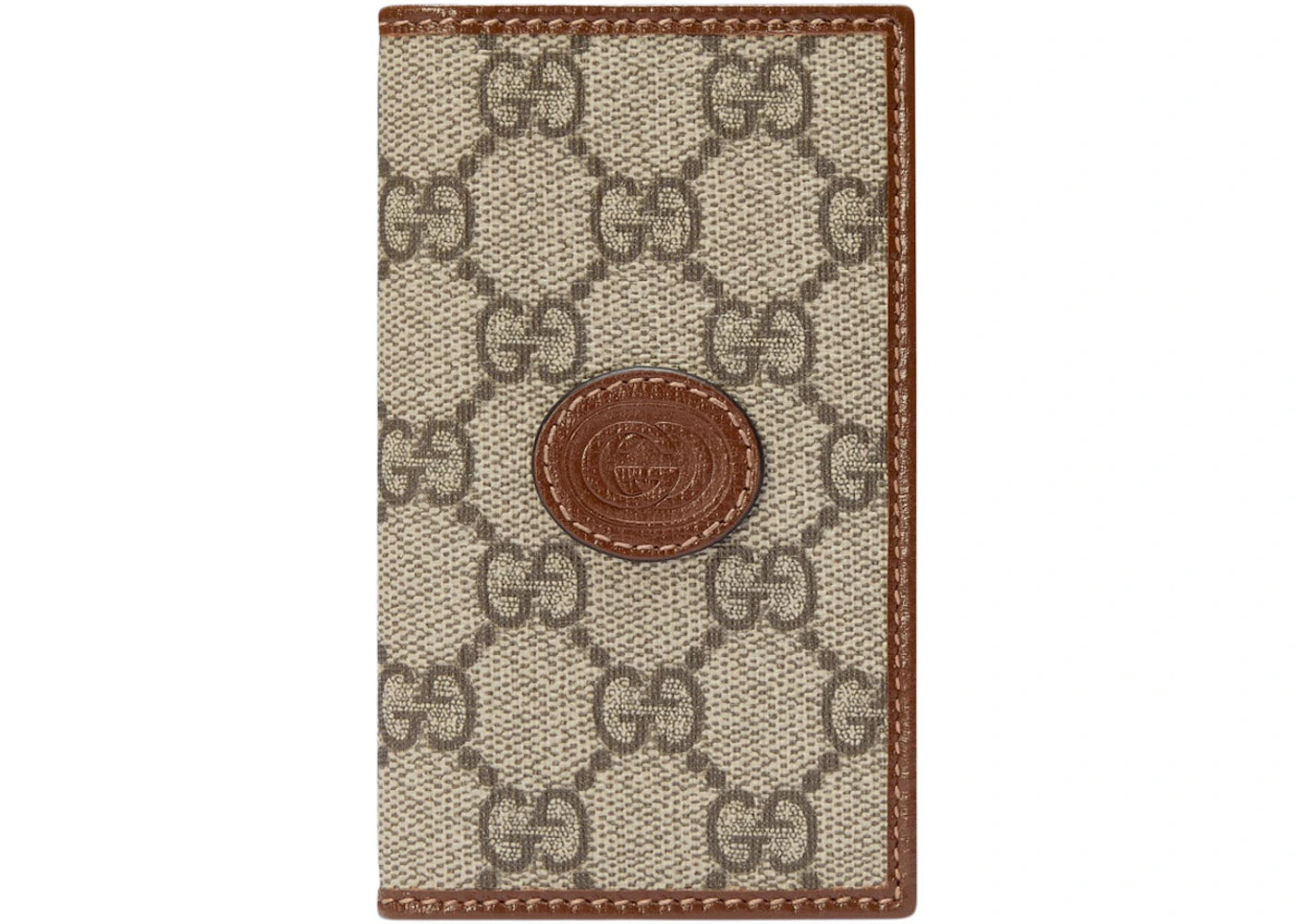 Gucci GG Card Case with Interlocking G GG Supreme Beige/Ebony – Side Kicks