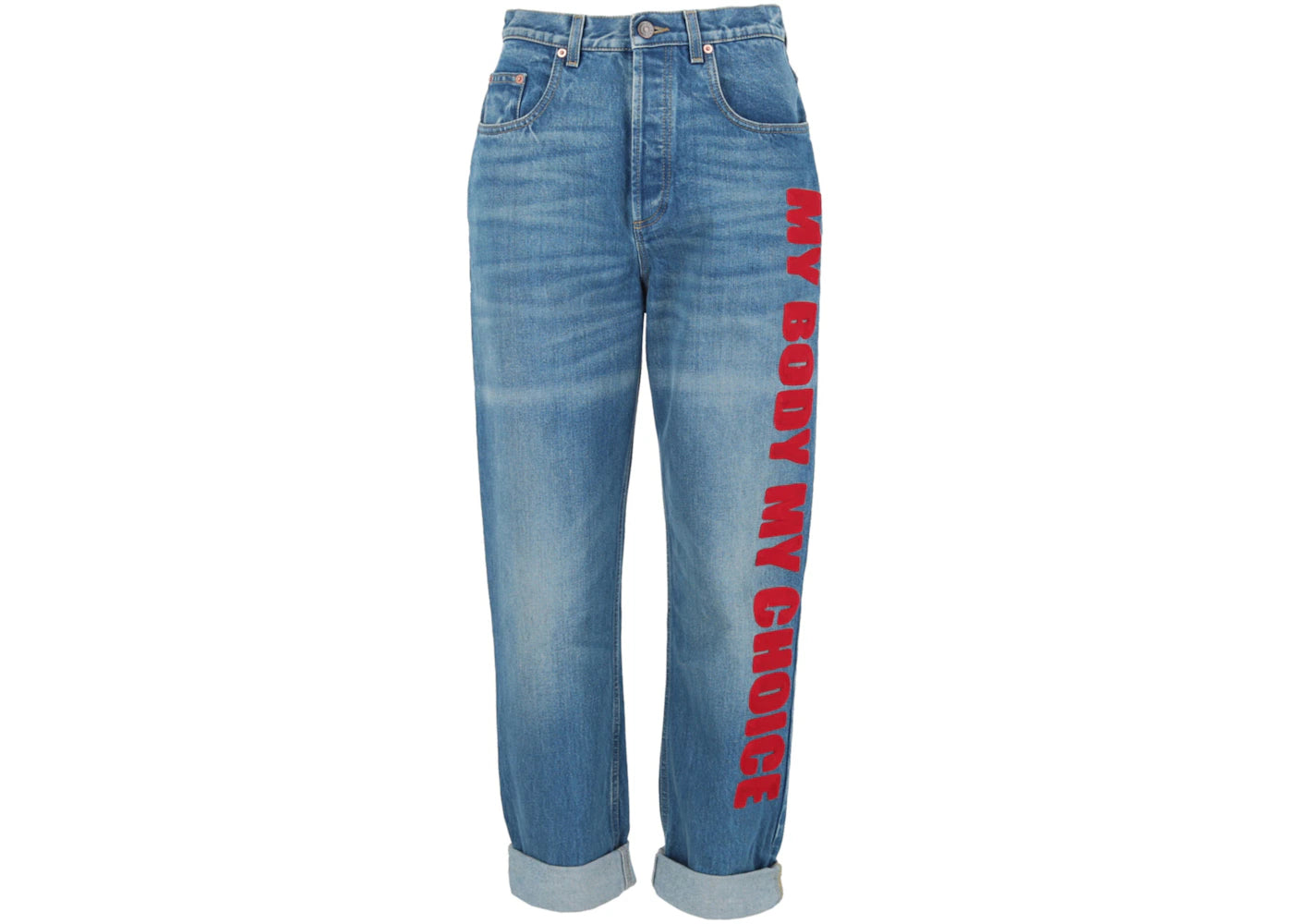 Gucci Graphic Applique Jeans Blue/Red – Side Kicks