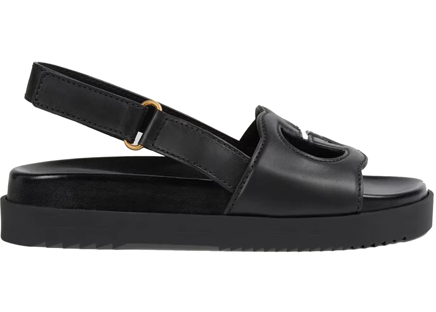 Gucci Interlocking G Sandals Black Leather – Side Kicks