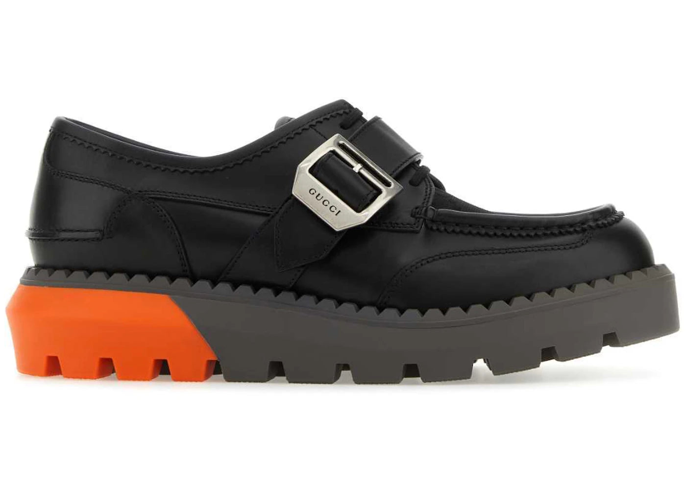 Gucci Lace Up Shoe Buckle Black Orange – Side Kicks