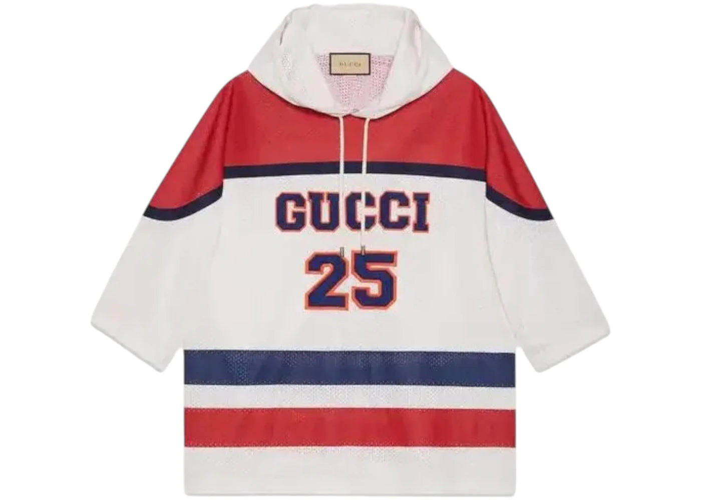 Gucci Patch Logo Mesh Fabric Hoodie White Red Blue – Side Kicks
