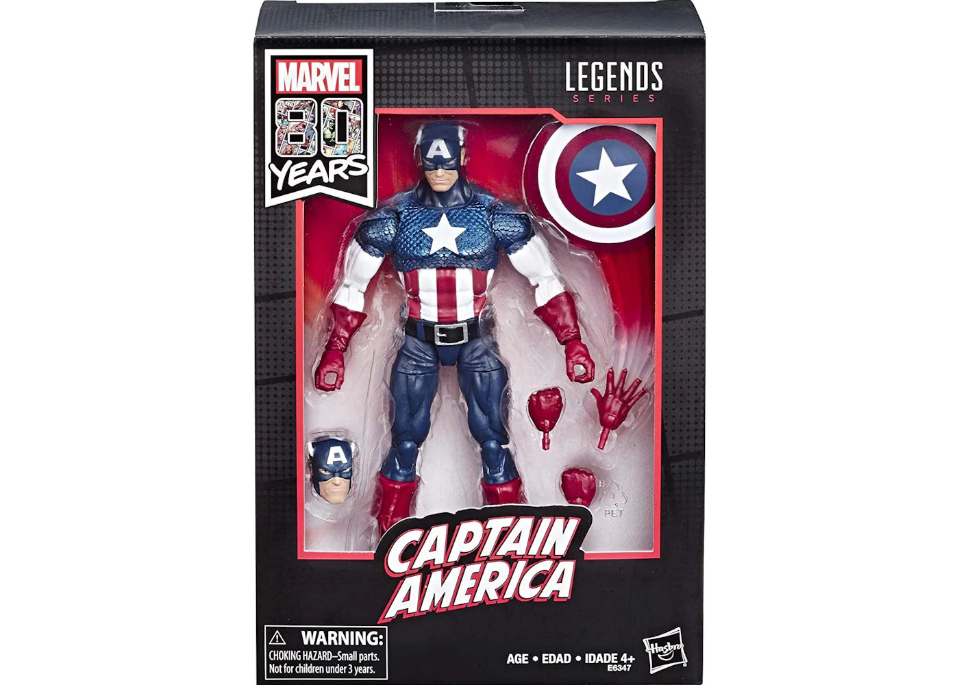Hasbro Marvel Legends 80th Anniversary Captain America Action Figure ...