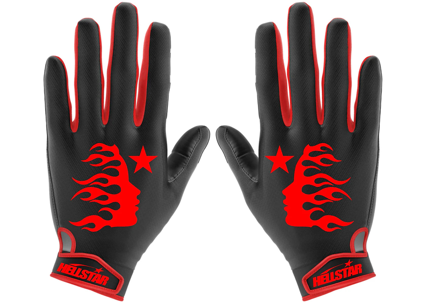 Hellstar Logo Gloves Red/Black – Side Kicks
