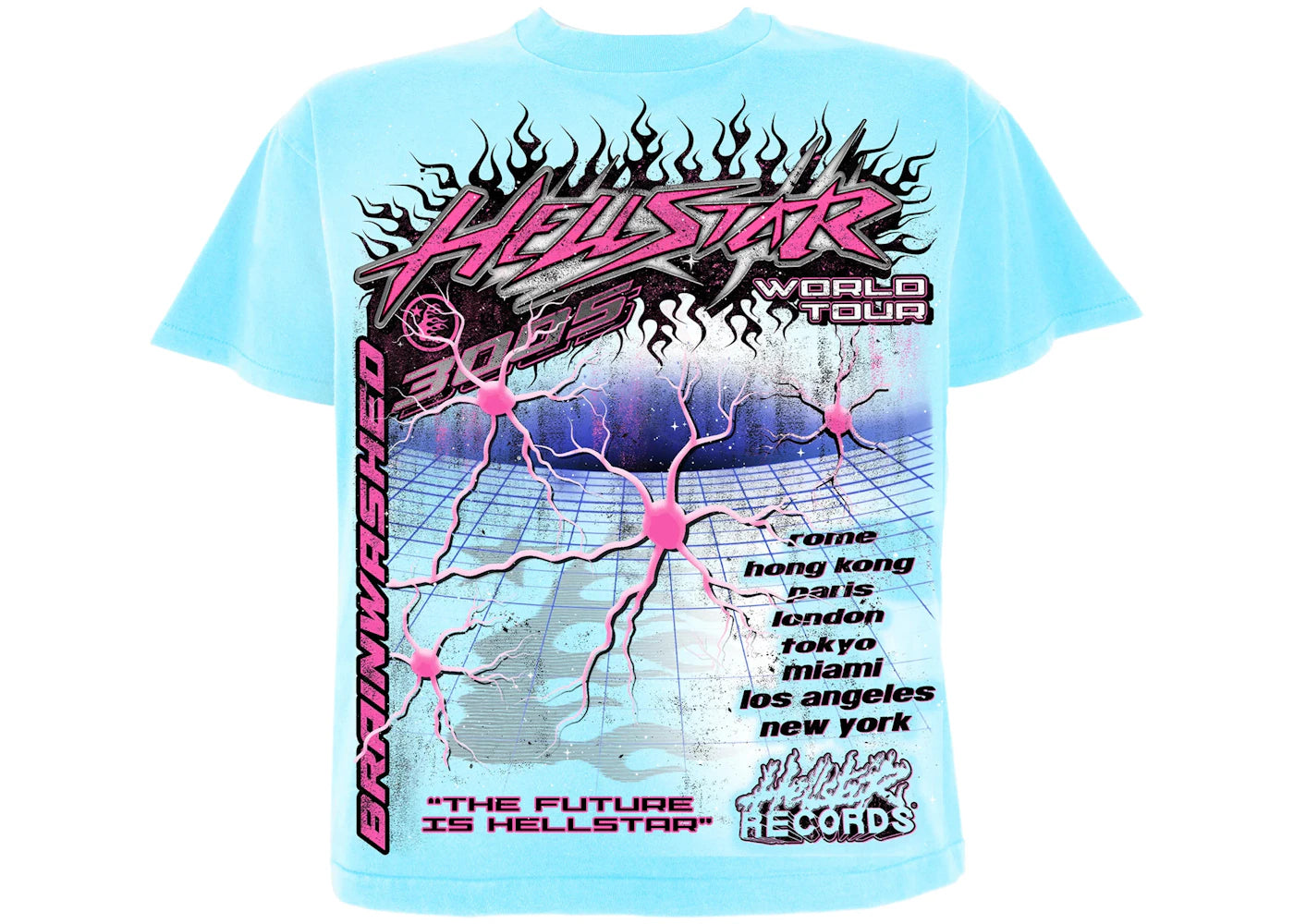 Hellstar Neuron Tour T-Shirt Light Blue – Side Kicks