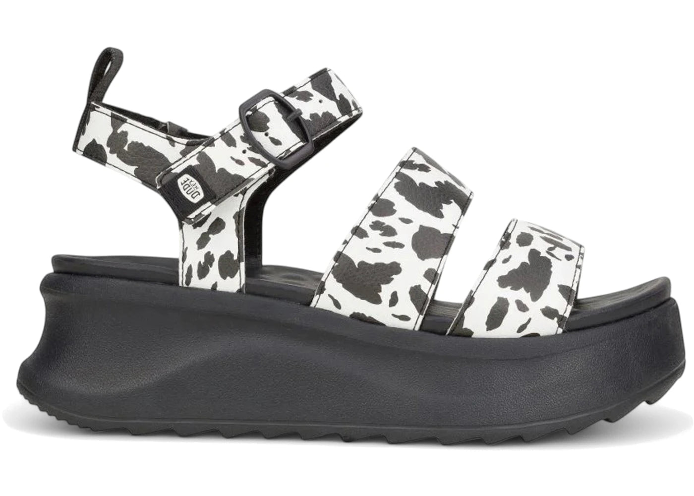 Hey Dude Delray Buckle Black Cow (Women's) – Side Kicks