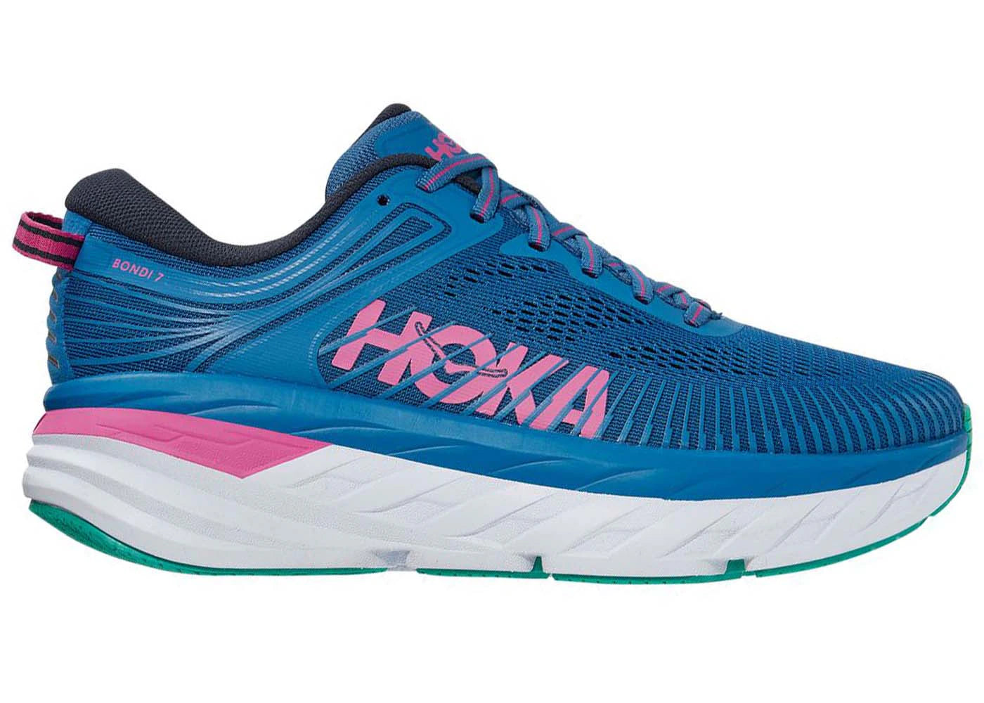 Hoka One One Bondi 7 Vallarta Blue Phlox Pink (Women's) – Side Kicks