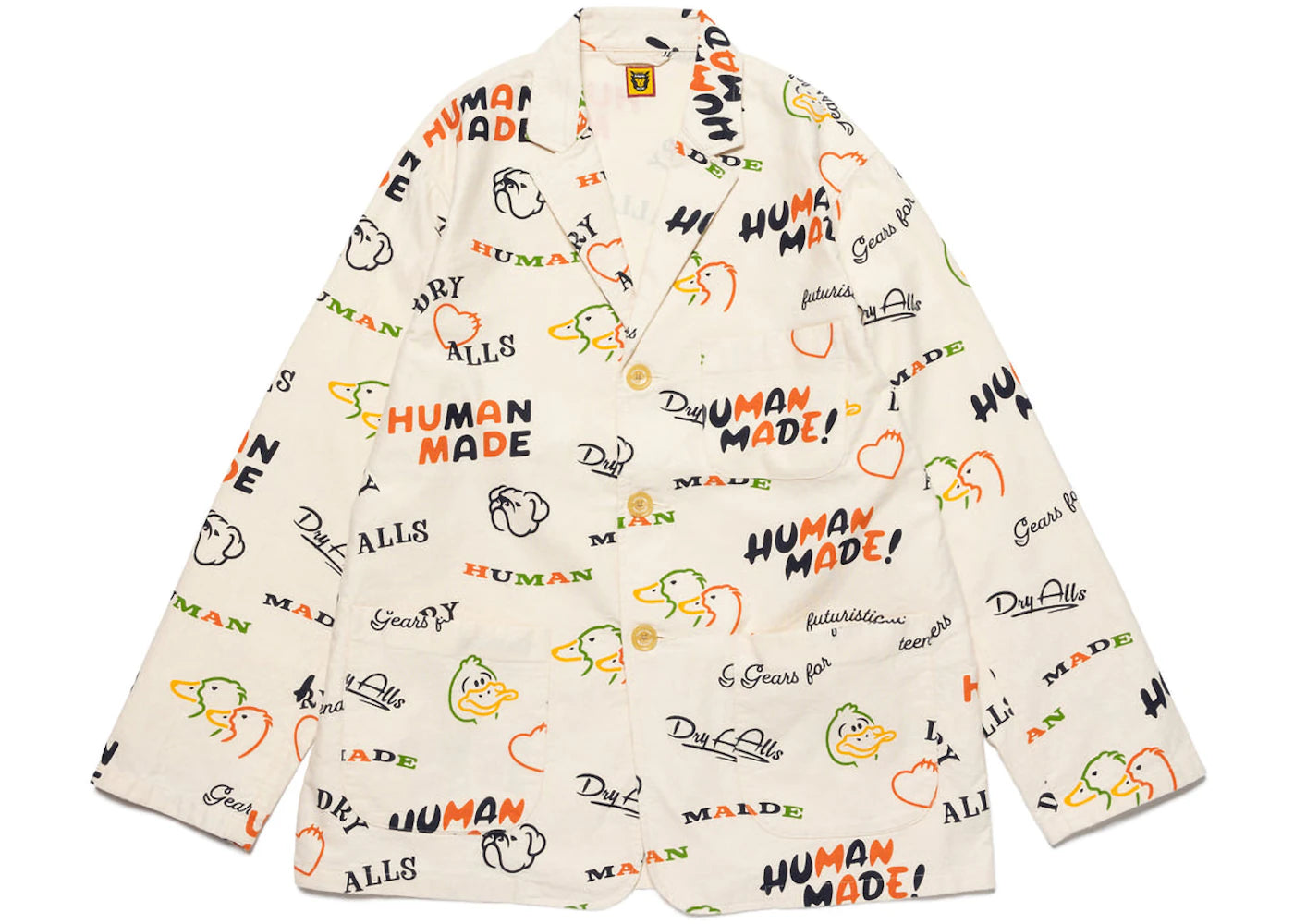 Human Made Dry Alls Duck Printed Jacket White – Side Kicks