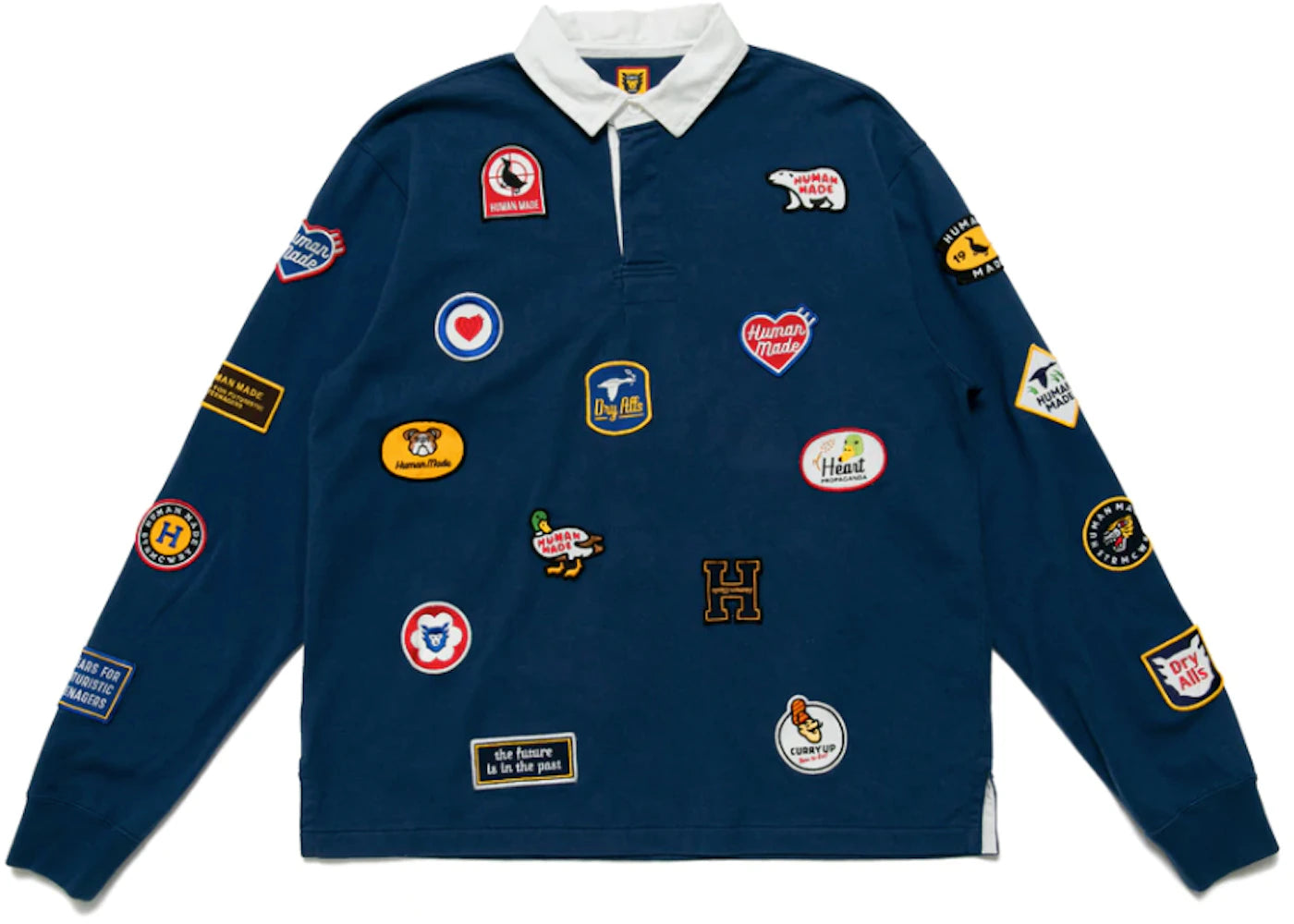 Human Made Patch Rugby Shirt Navy – Side Kicks