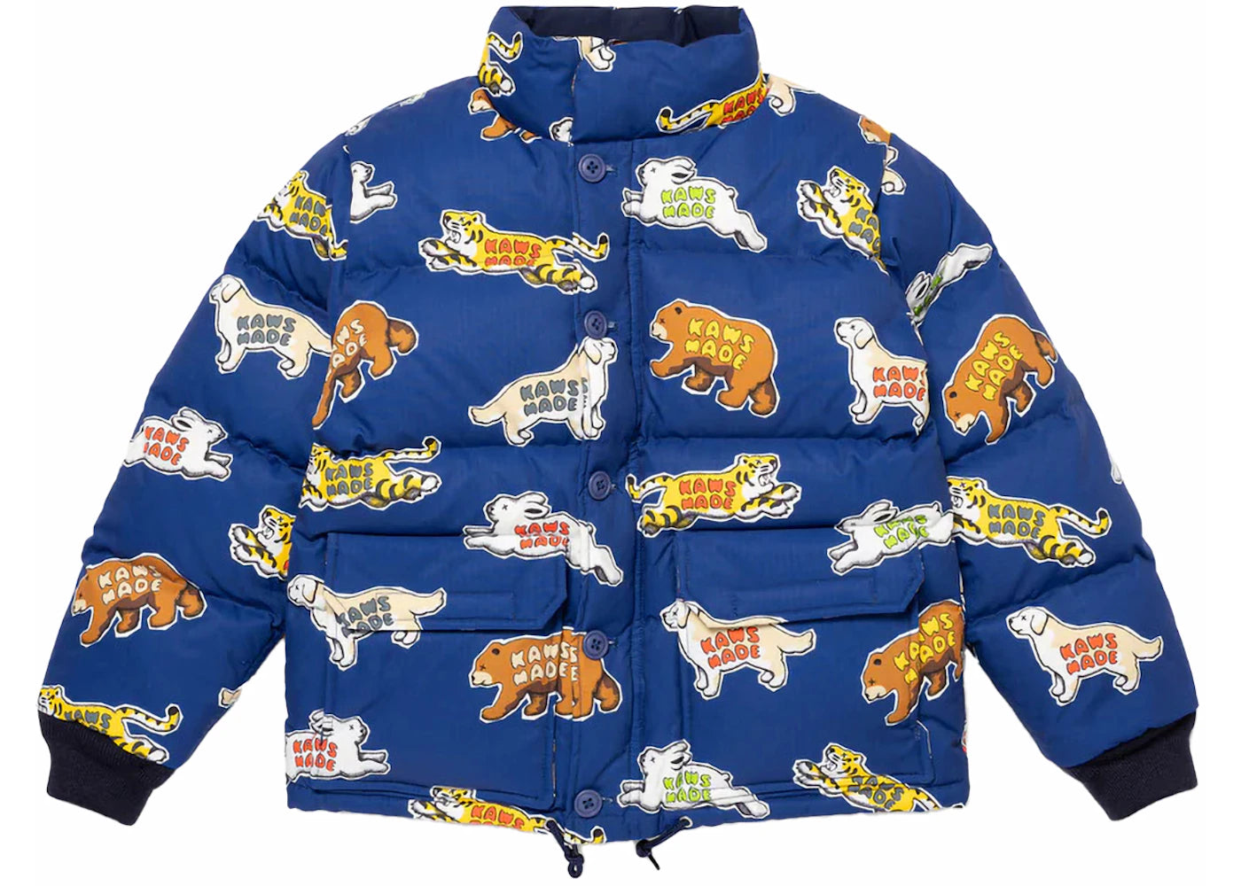Human Made x KAWS Kids Down Jacket Blue – Side Kicks