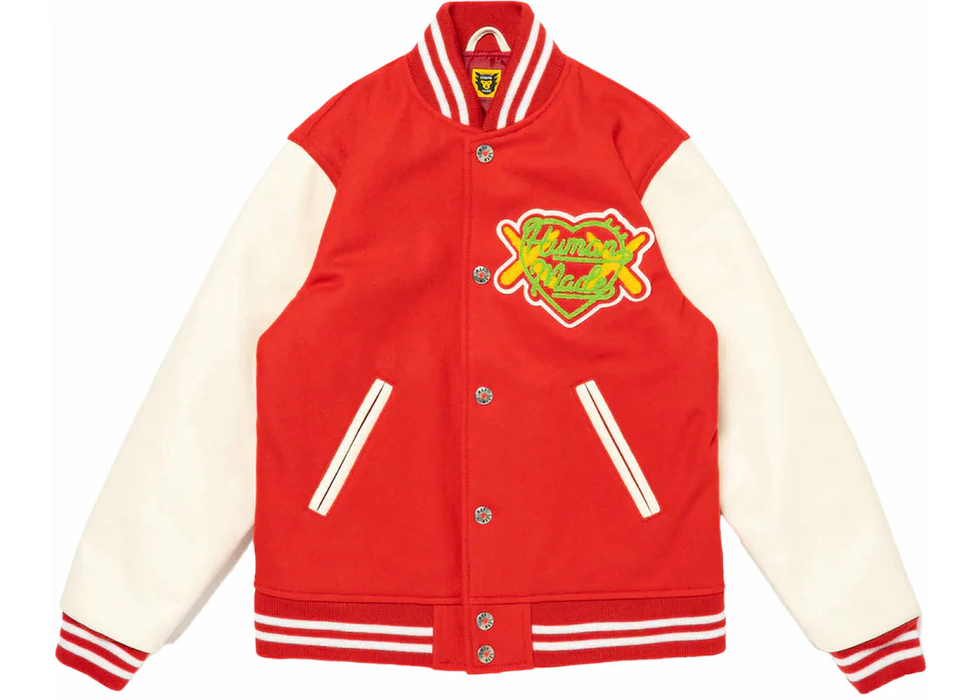 Human Made x KAWS Kids Varsity Jacket Red – Side Kicks