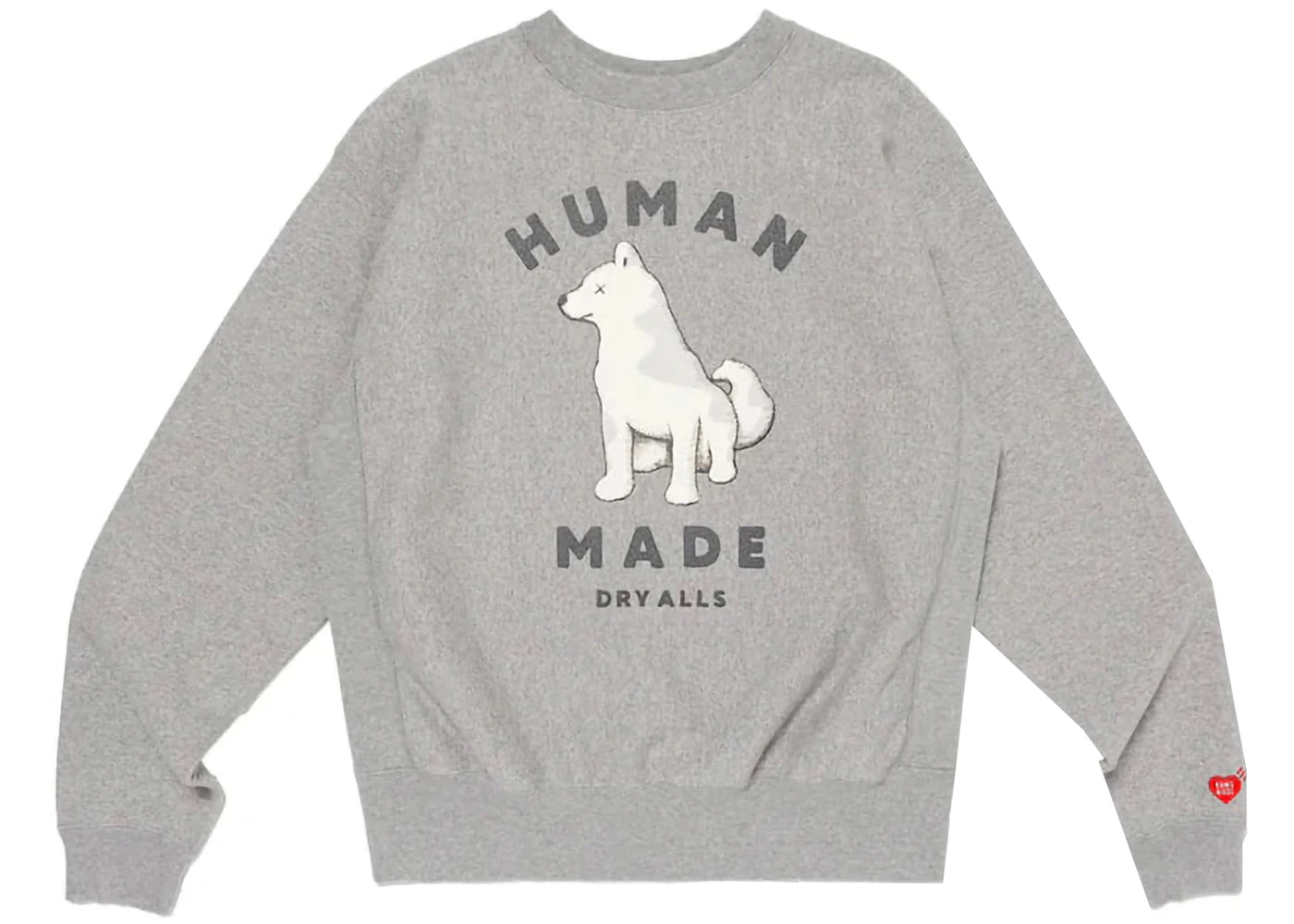 Human Made x KAWS Made II Sweatshirt Heather Grey – Side Kicks