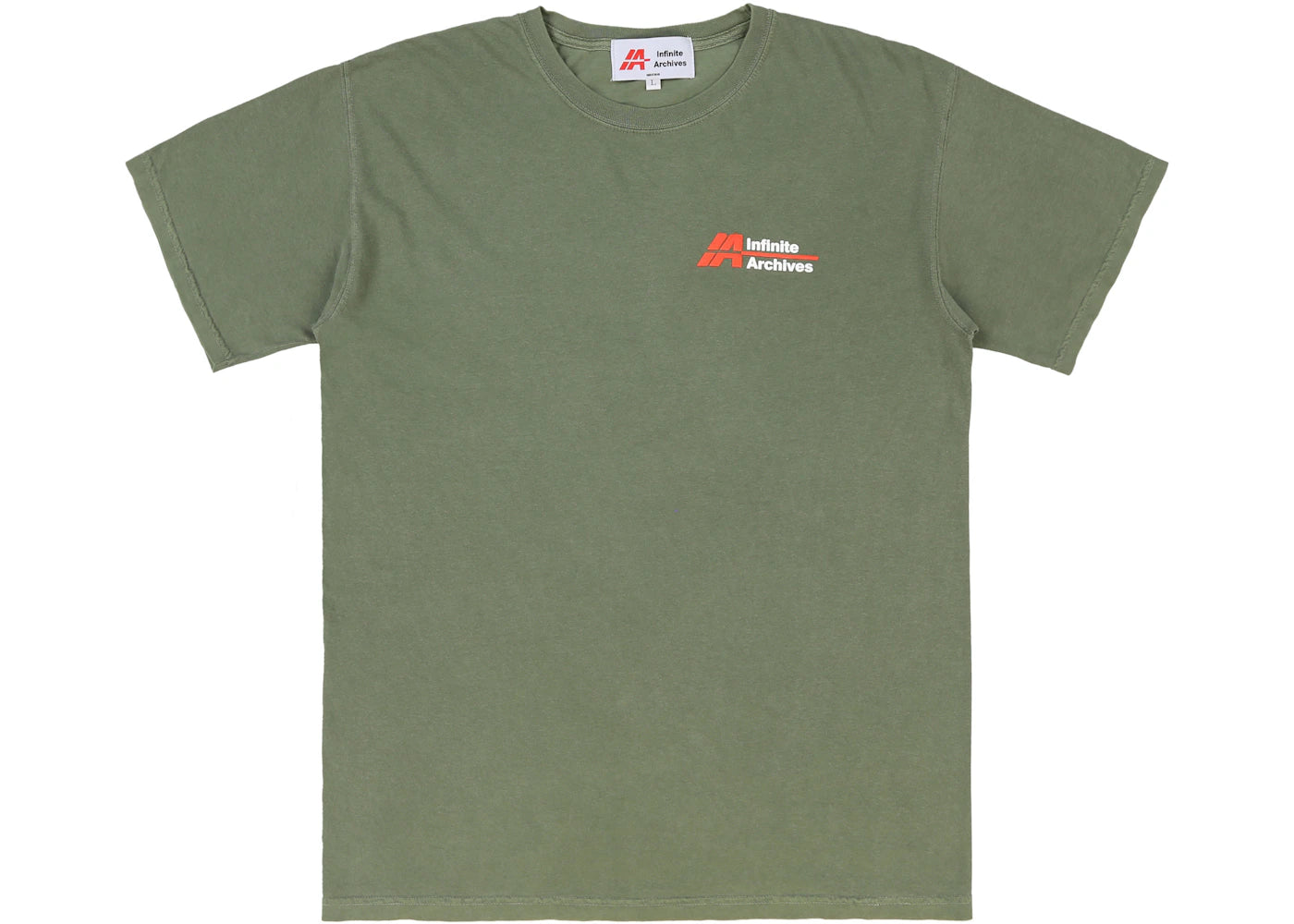 Infinite Archives Logo New World Order Tee Green Hemp – Side Kicks