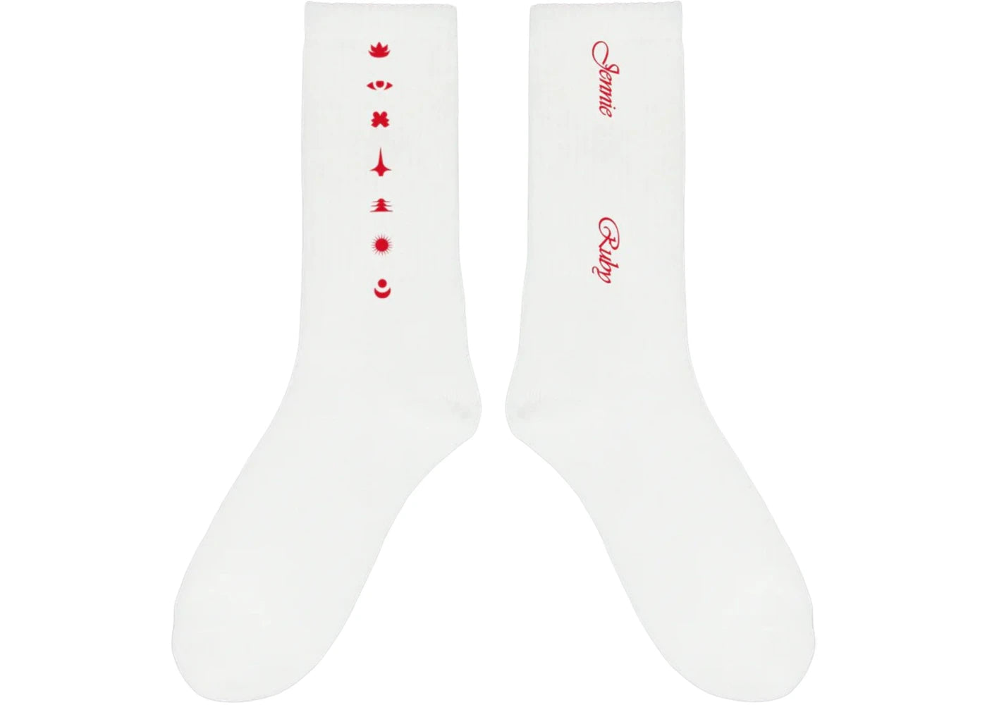 Jennie Ruby Socks White – Side Kicks