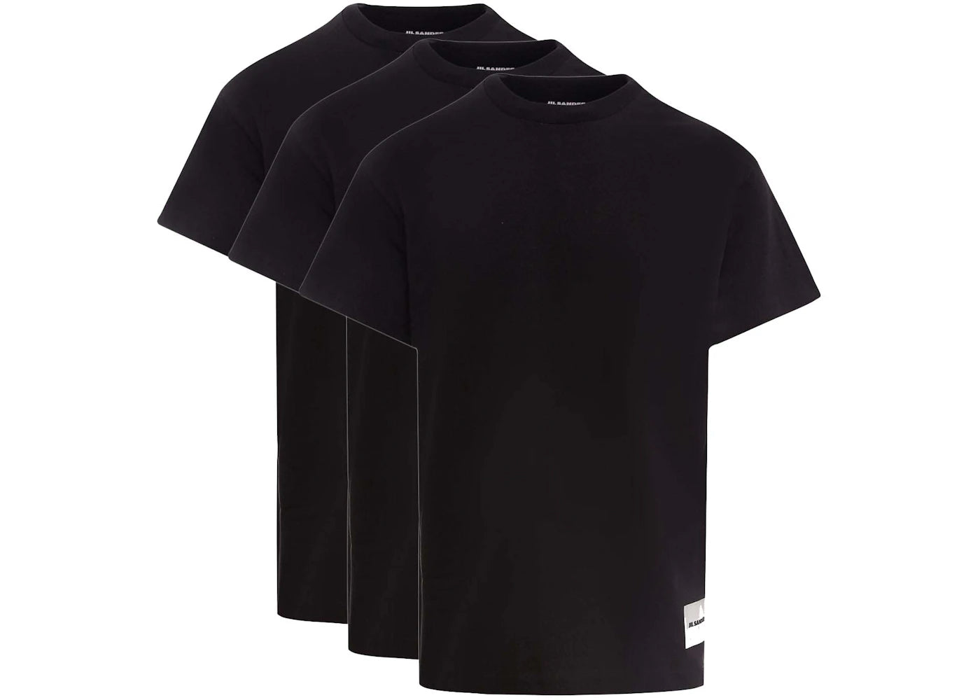 Jil Sander Man Biologic Cotton Logo Label T-Shirt Set Black – Side Kicks