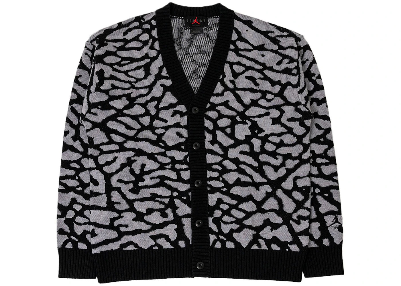 Jordan Fight Heritage Knit Cardigan (Asia Sizing) Black Cement Grey ...