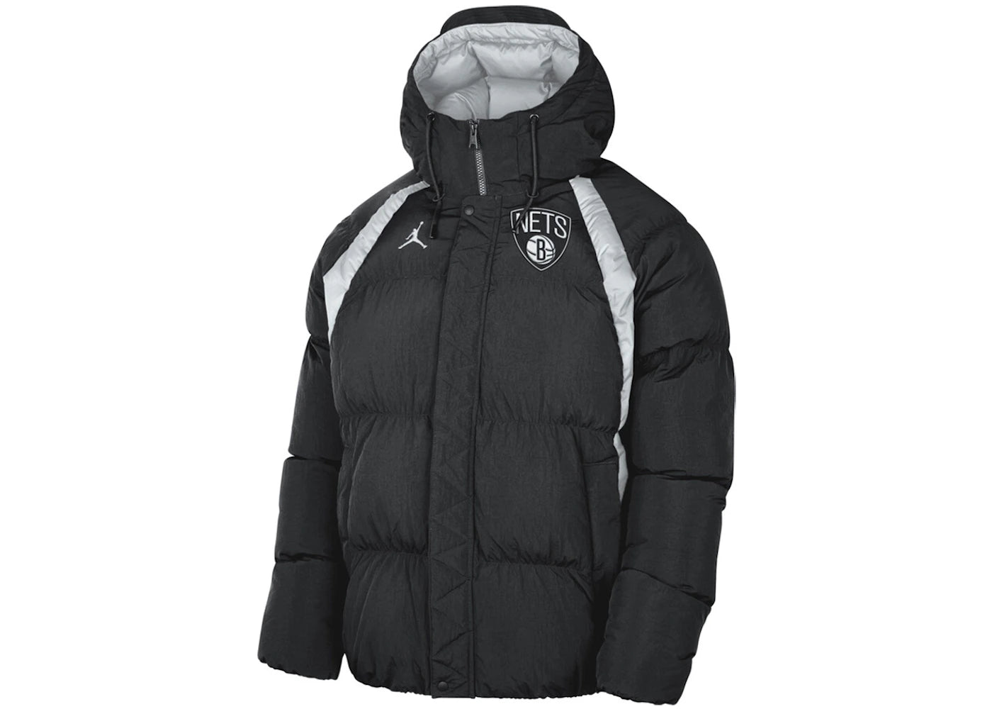 Jordan NBA Brooklyn Nets Puffer Loose Fit Jacket Black/White – Side Kicks