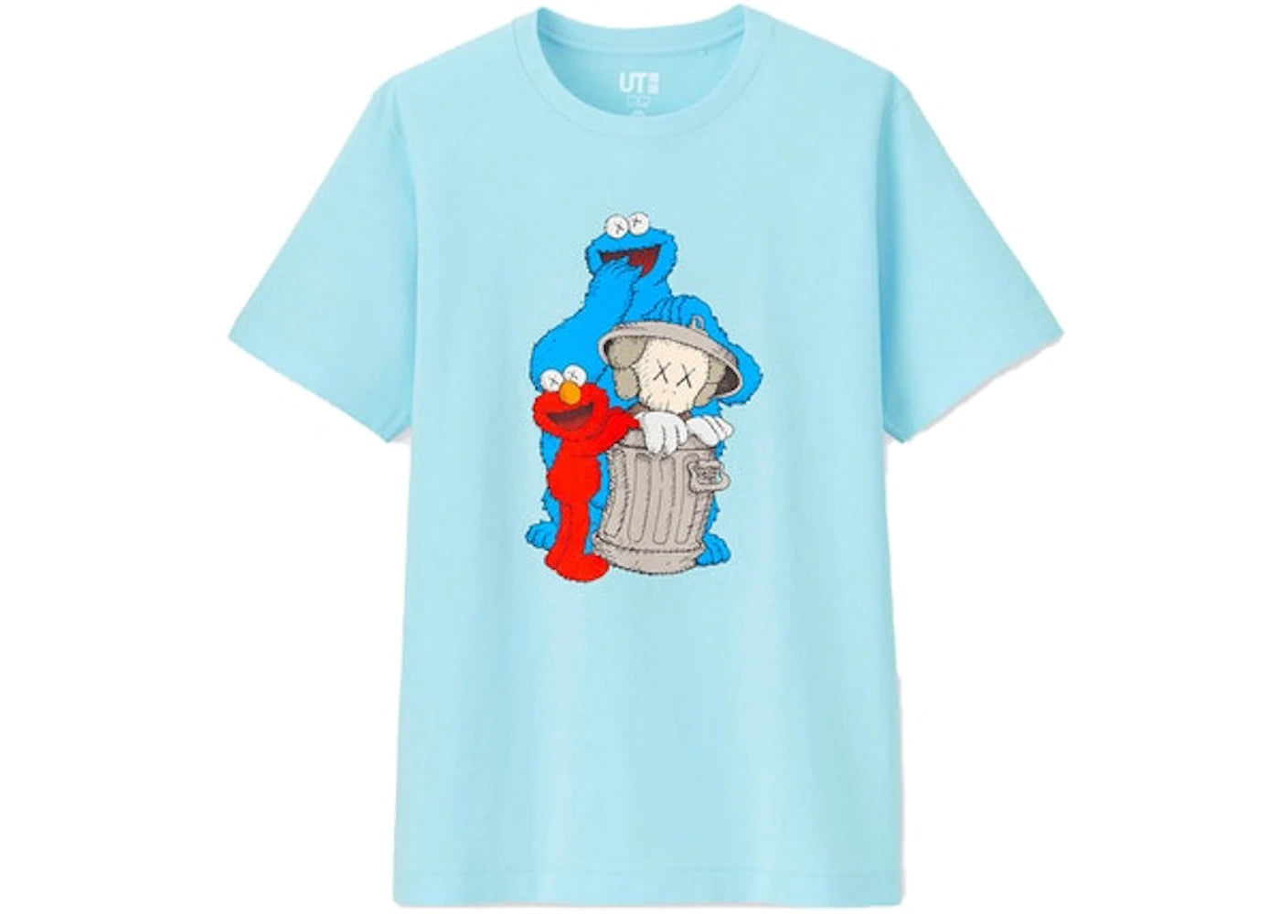KAWS x Uniqlo x Sesame Street Companion Trash Can Tee (Japanese Sizing ...