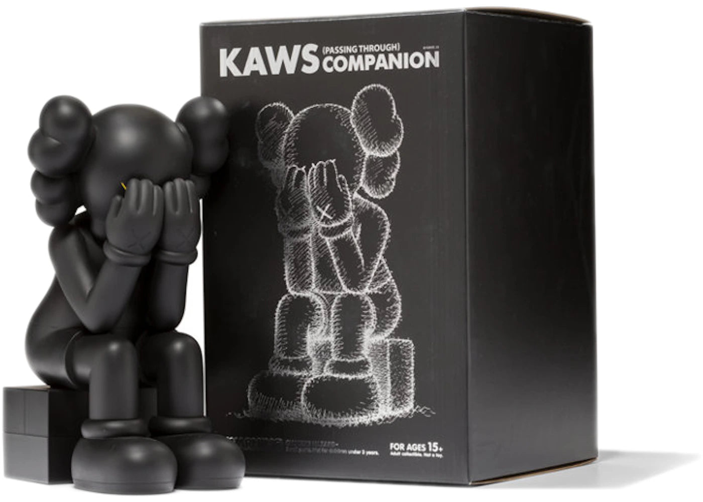 KAWS Passing Through Companion Vinyl Figure (2013) Black – Side Kicks