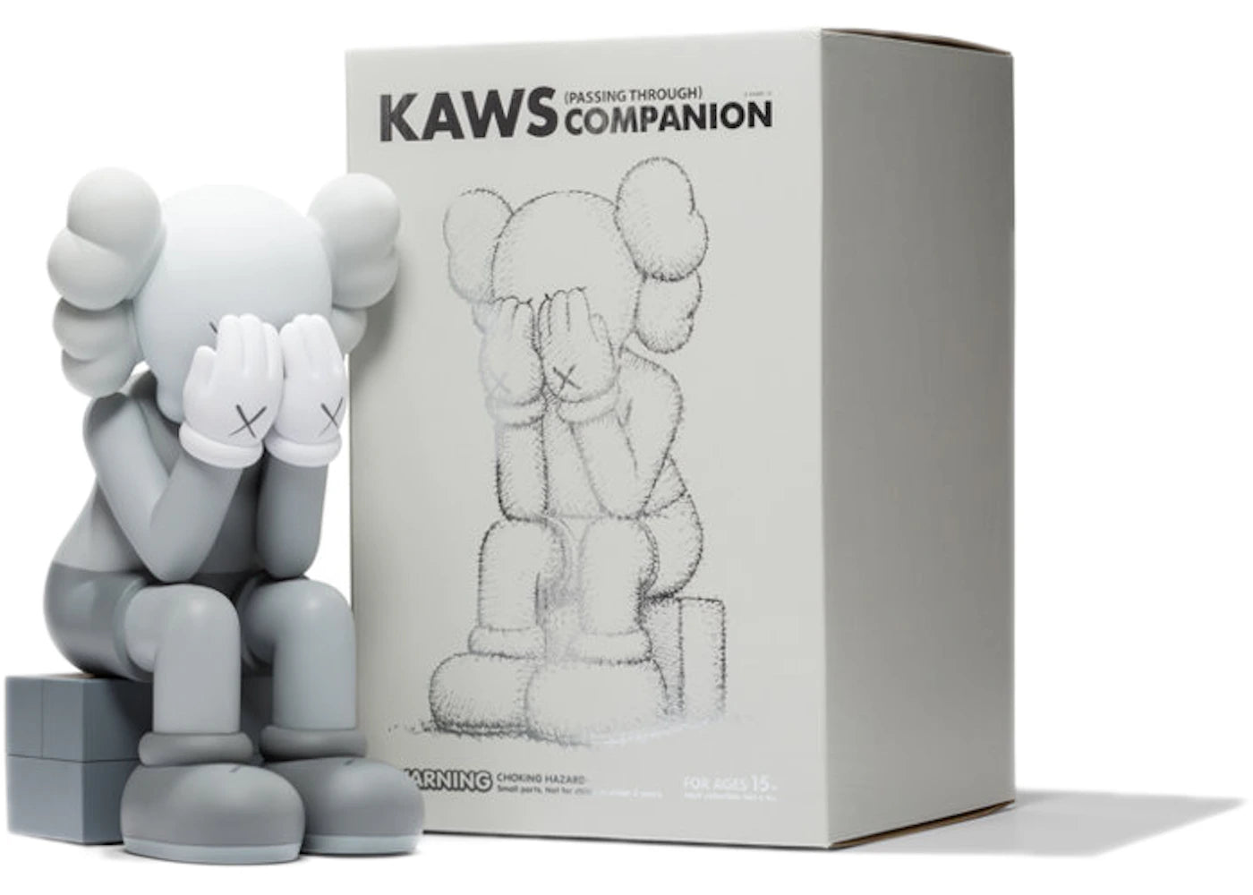 KAWS Passing Through Companion Vinyl Figure (2013) Grey – Side Kicks