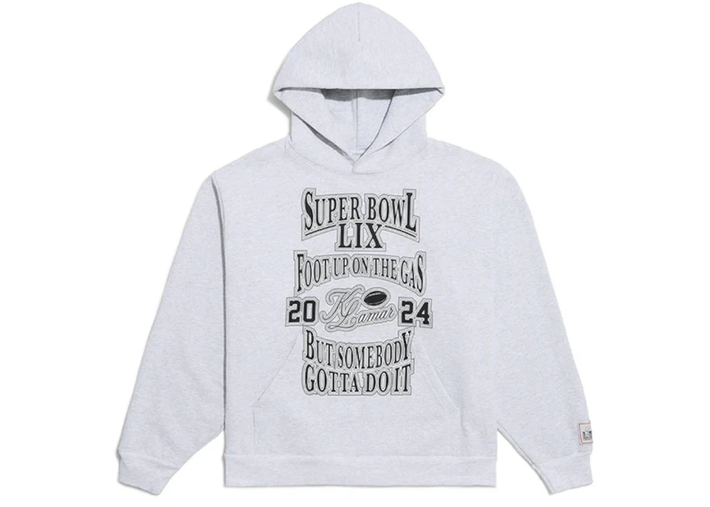 Kendrick Lamar x Willy Chavarria Foot Up On The Gas Hoodie Heather Gre ...