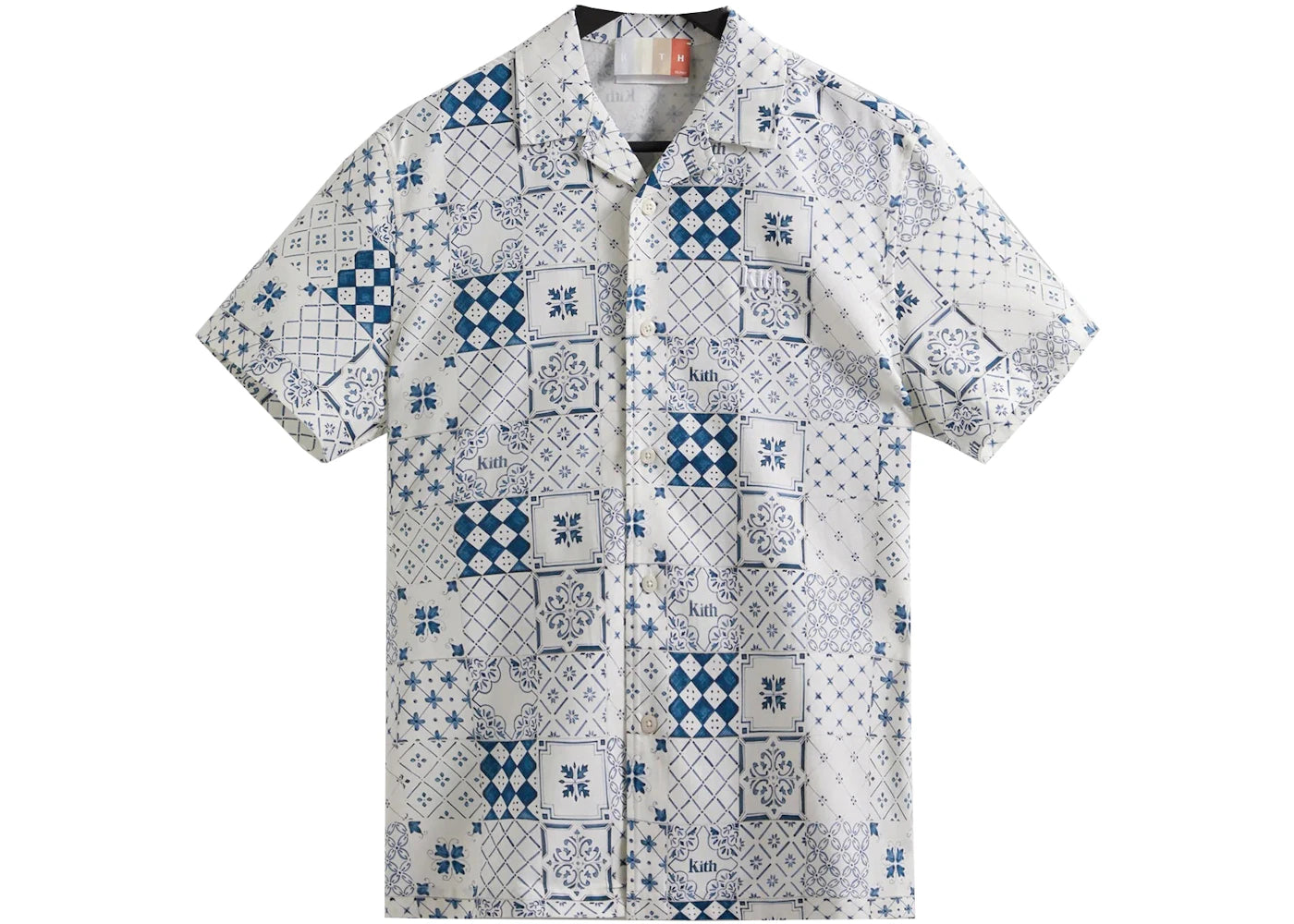 Kith Azulejo Tiles Thompson Camp Collar Shirt Sandrift – Side Kicks
