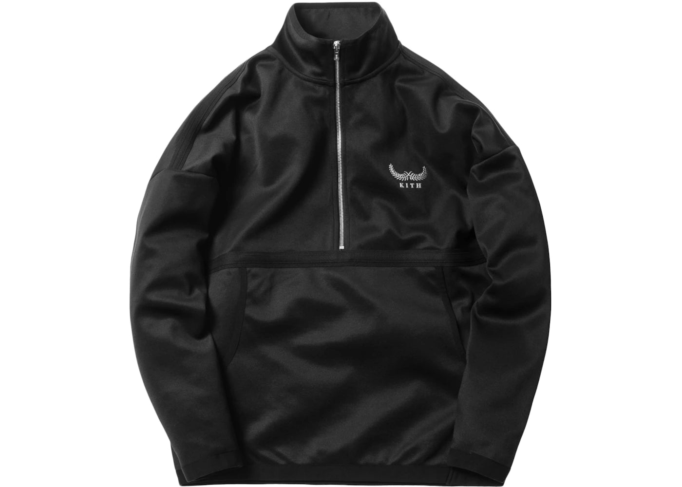 Kith Half Zip Track Jacket Black – Side Kicks