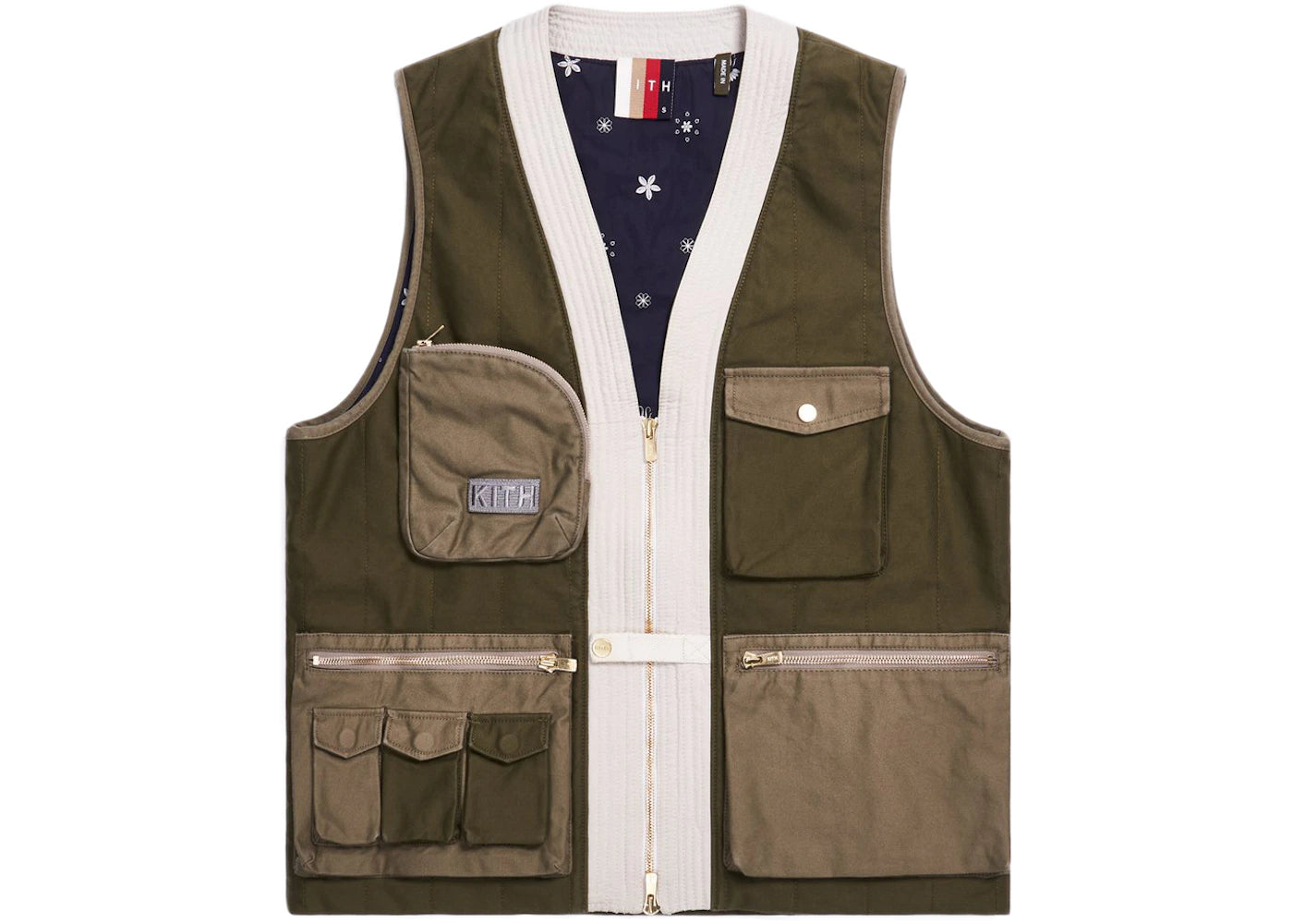 Kith Military Sateen Quilted Tactical Vest Olive – Side Kicks