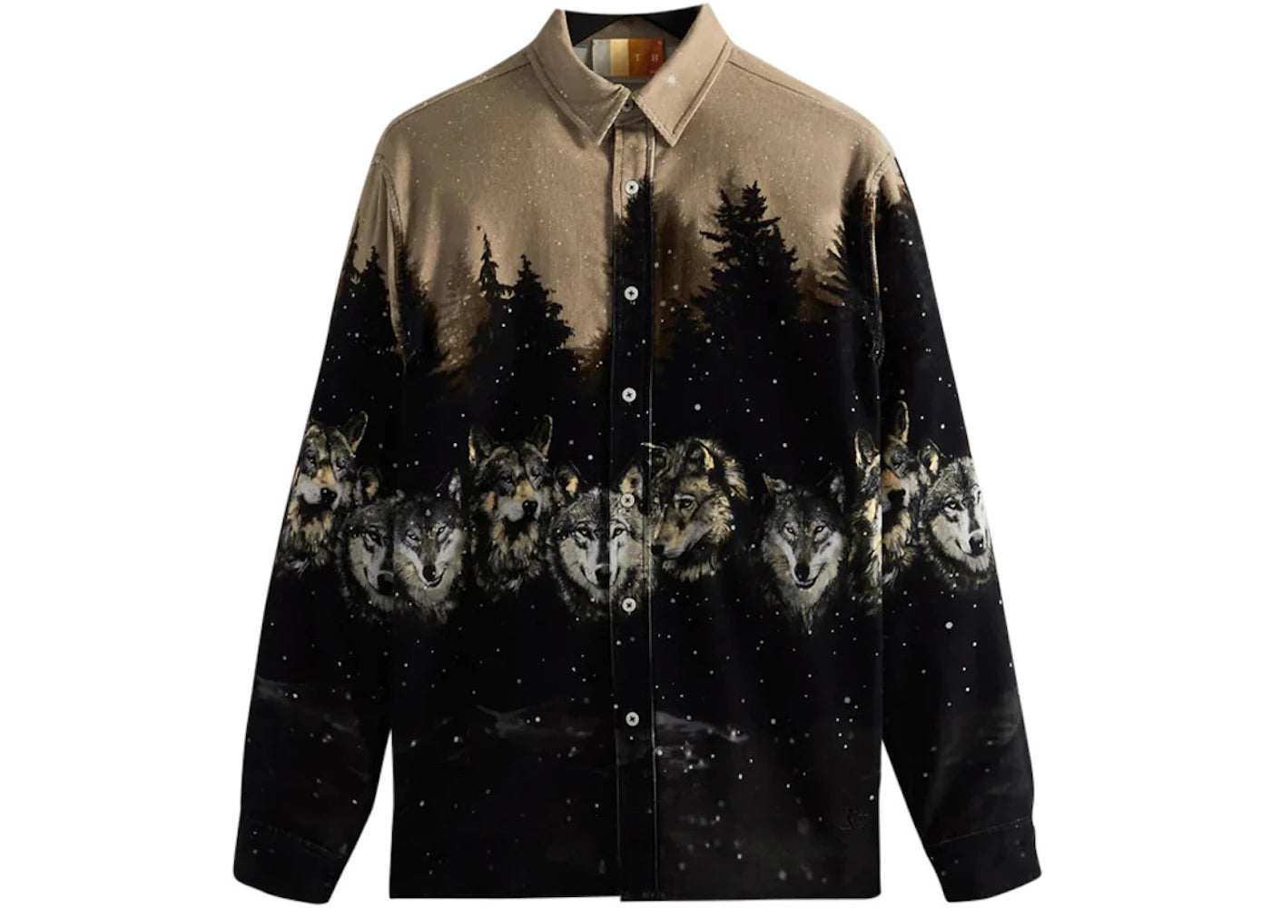 Kith Printed Wolves Cord Ludlow Shirt Black – Side Kicks