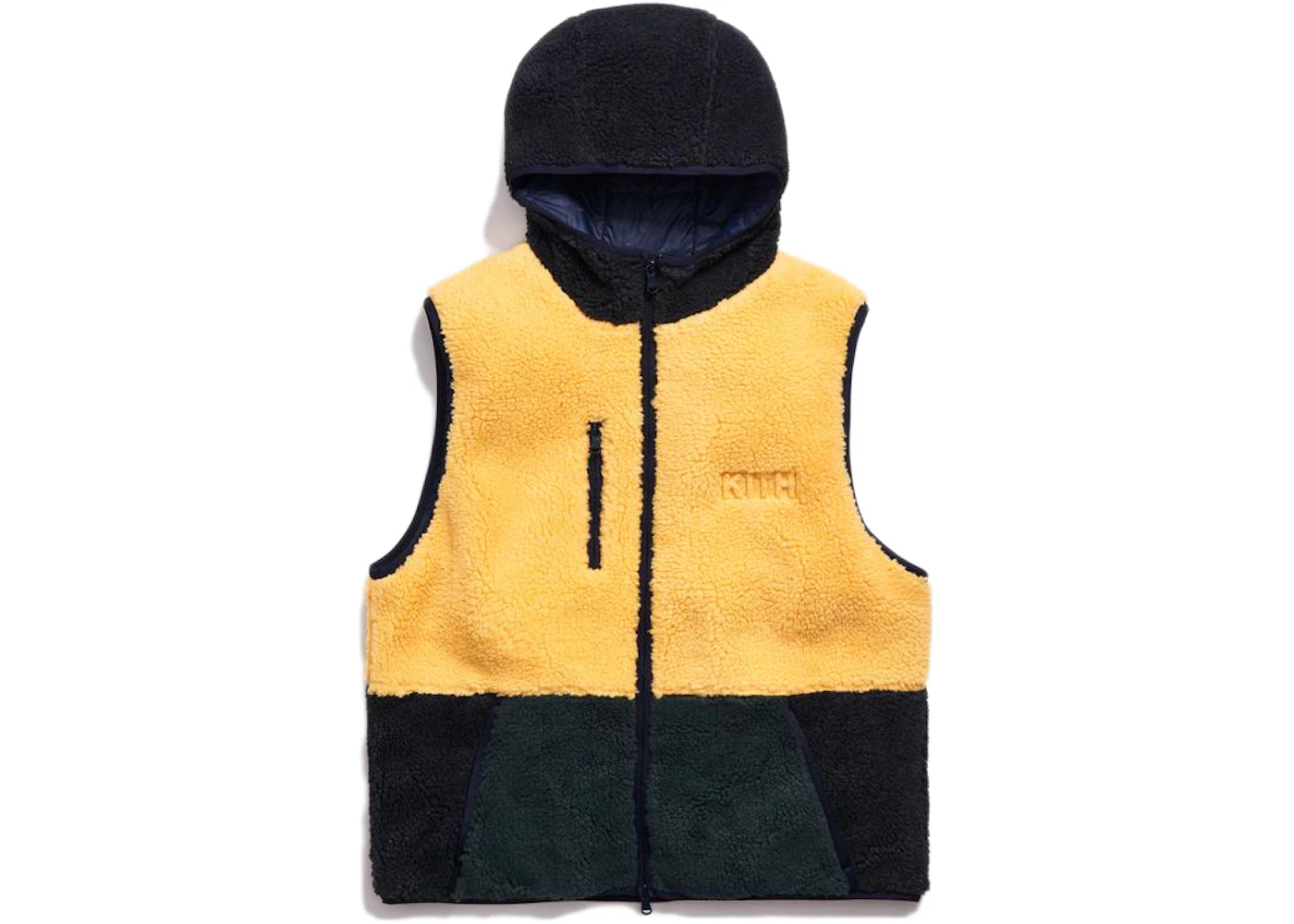 Kith Sherpa Vest Hoodie Solar Yellow – Side Kicks
