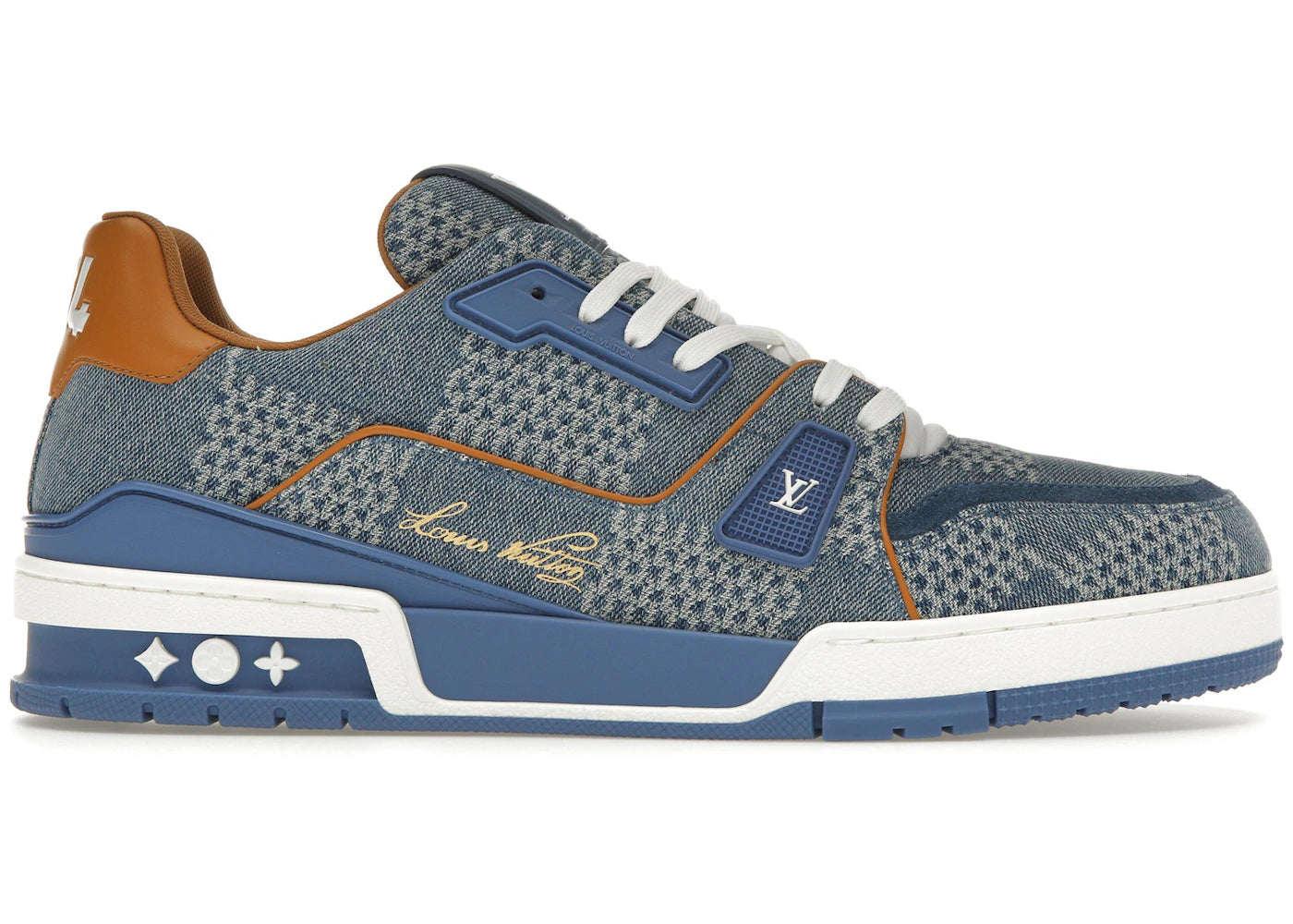 Louis Vuitton LV Trainer Blue Damier 3D Denim – Side Kicks