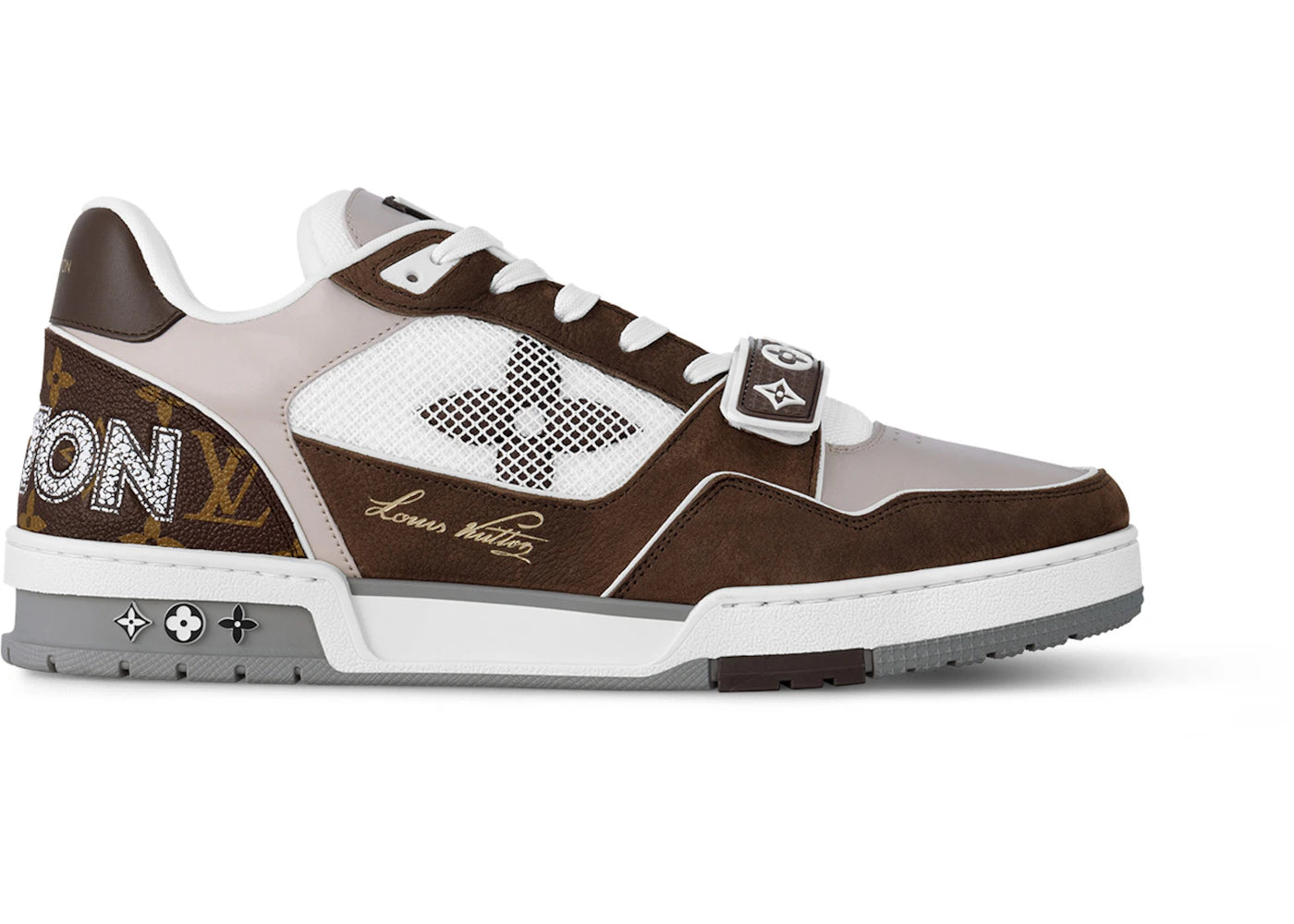 Louis Vuitton LV Trainer Brown Beige White – Side Kicks