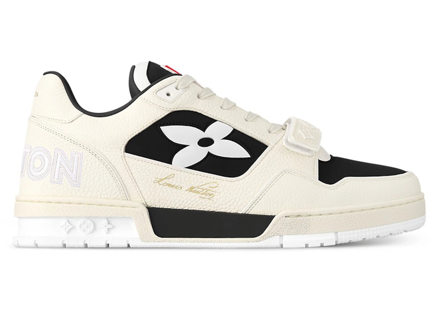 Louis Vuitton LV Trainer Cream Black – Side Kicks
