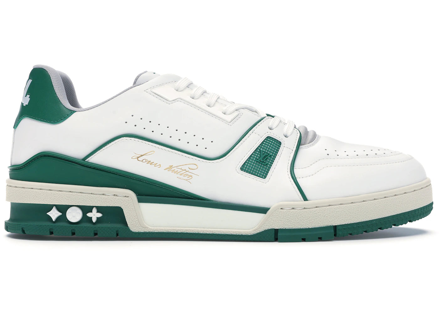 Louis Vuitton LV Trainer Sneaker Low White Green – Side Kicks