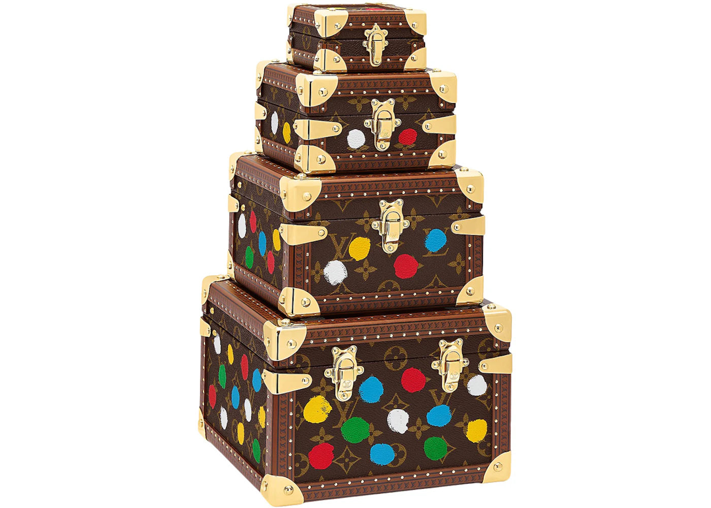 Louis Vuitton x Yayoi Kusama Malle pyramide Monogram Multicolor – Side ...