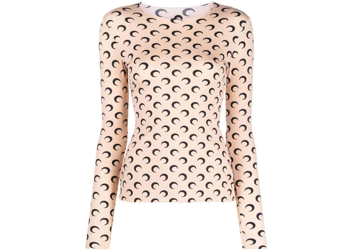 Marine Serre Second Skin Crescent Moon-Print Top Beige – Side Kicks