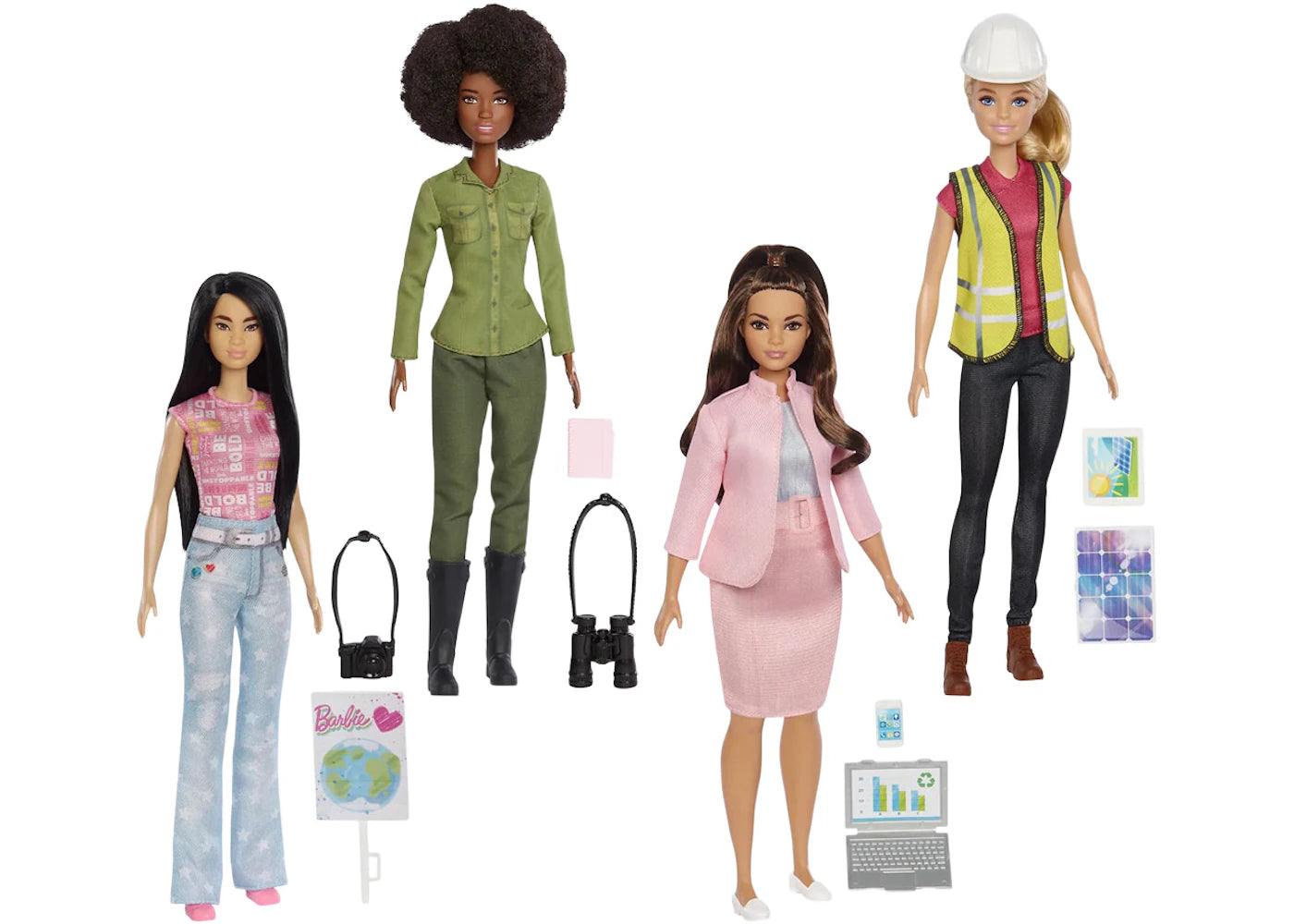 Mattel Barbie Eco-Leader Team (2022 Career of the Year Four) Doll Set ...