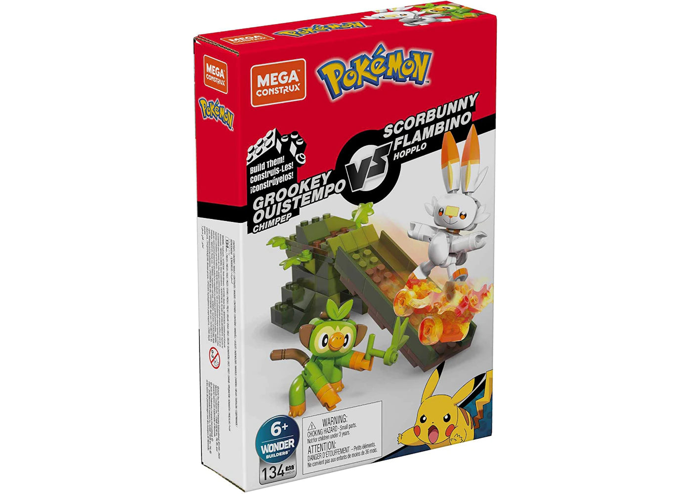 Mega Construx Pokemon Grookey Vs Scorbunny Set – Side Kicks