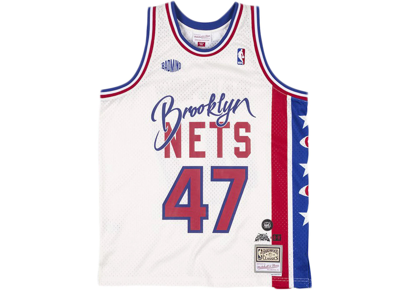 Mitchell & Ness Joey Bada$$ x Brooklyn Nets Swingman Jersey White ...