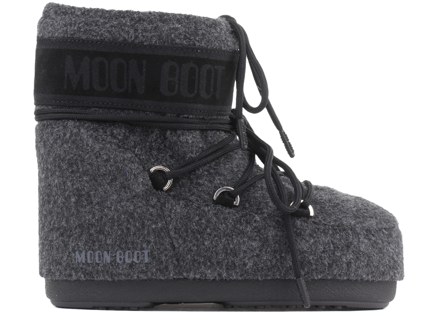 Moon Boot Icon Felt Low Boot Dark Grey – Side Kicks