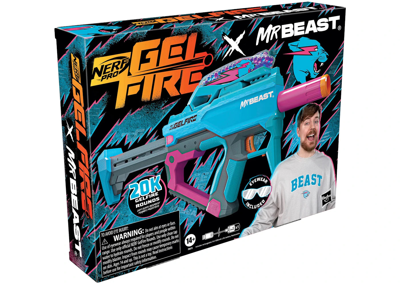 NERF Pro Gelfire x Mr Beast Blaster – Side Kicks