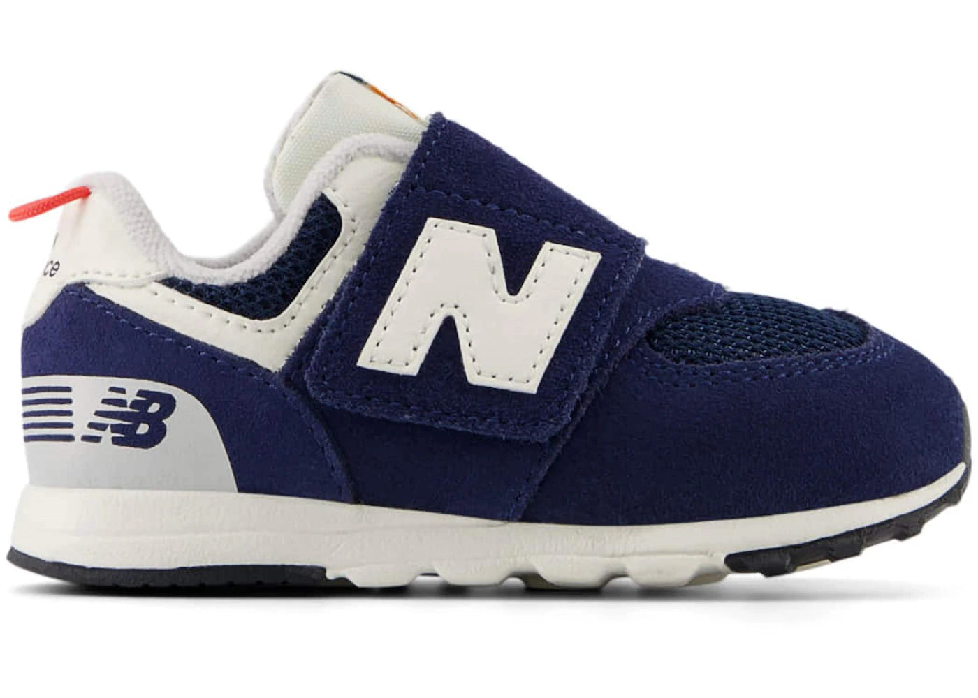 New Balance 574 Hook and Loop NB Navy Blast Red (TD) – Side Kicks