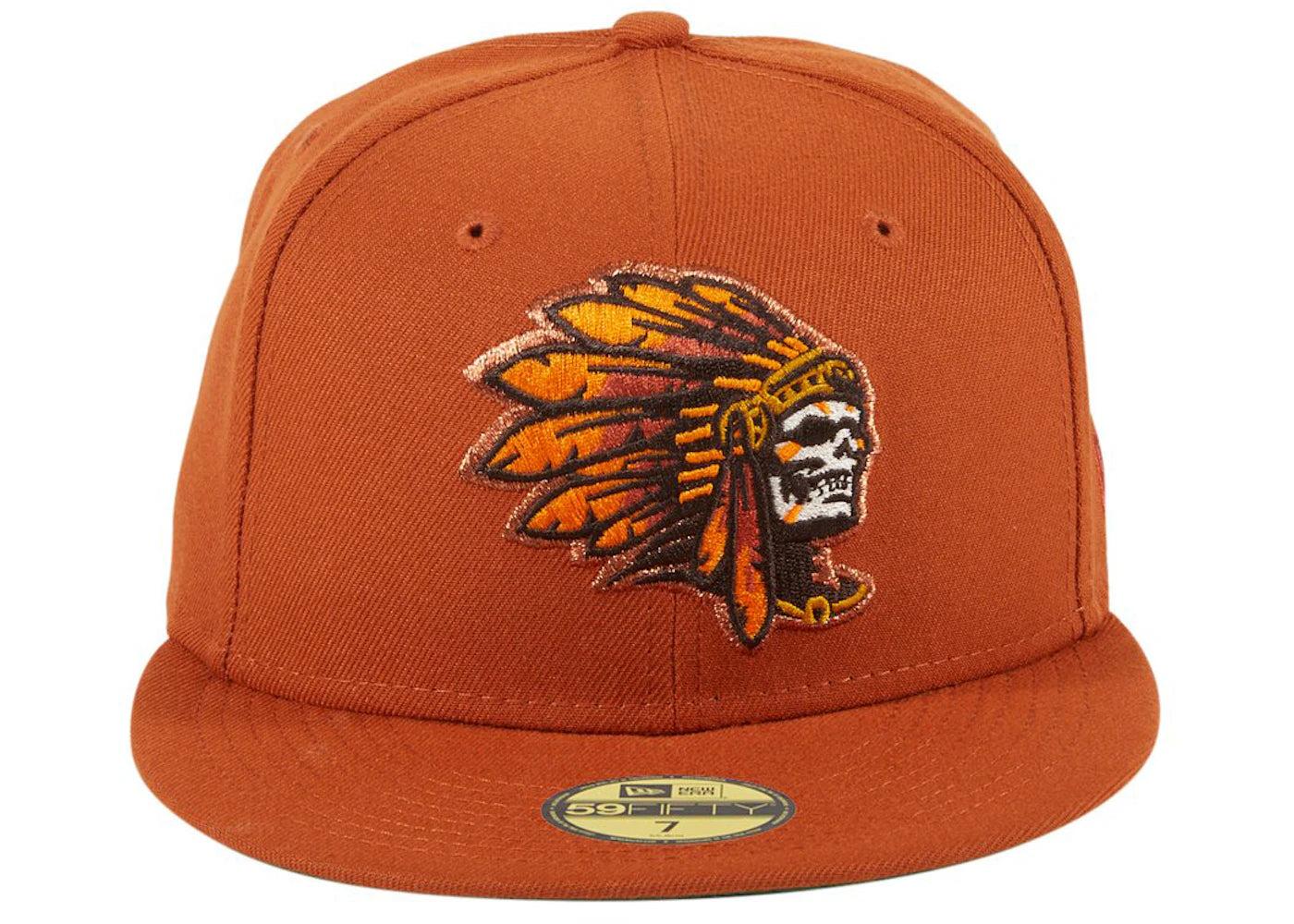 New Era Campfire Skull Chief Hat Club Exclusive 59Fifty Fitted Hat Bur ...