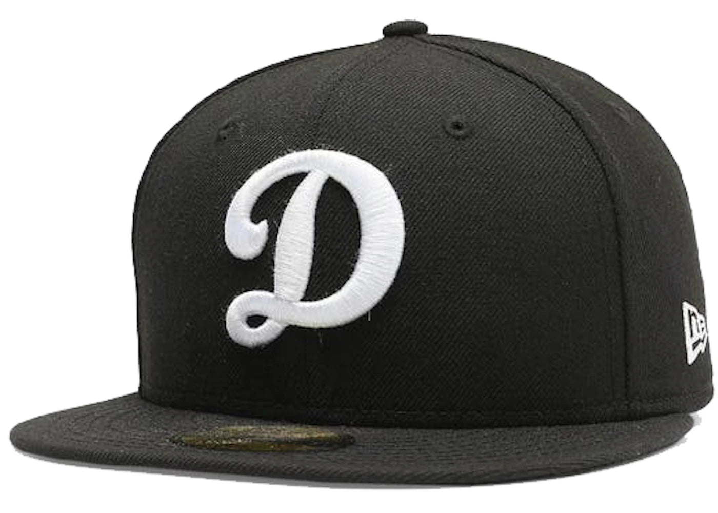 New Era Los Angeles Dodgers D Logo 59Fifty Fitted Hat Black/White ...