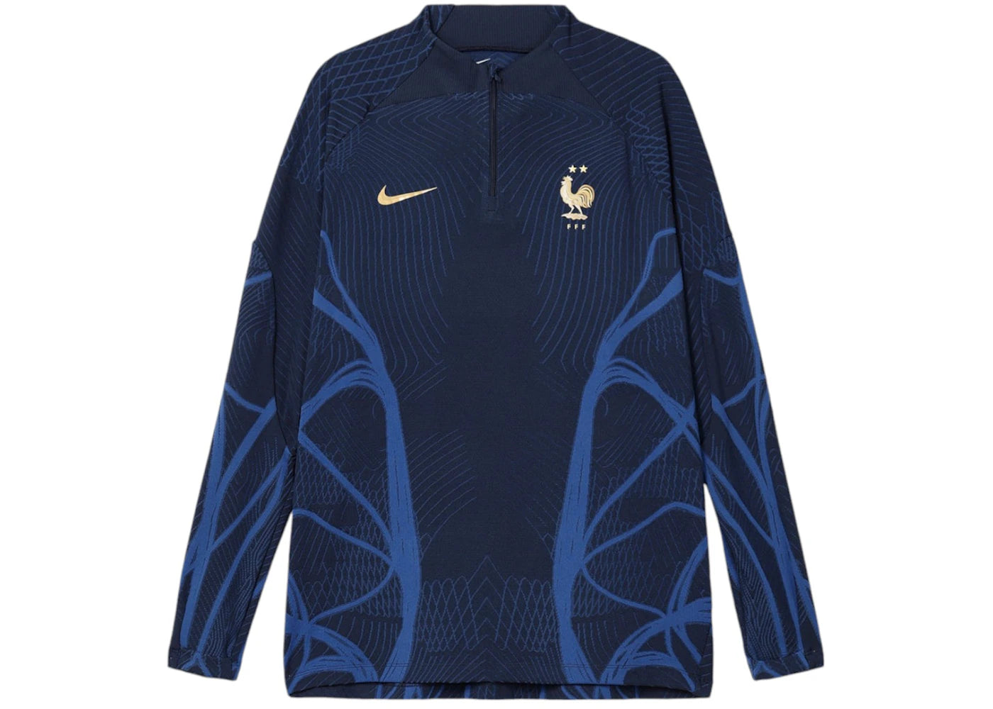 Nike 22-23 France Dri-Fit ADV Elite Strike Drill Top Jersey Blue – Side ...