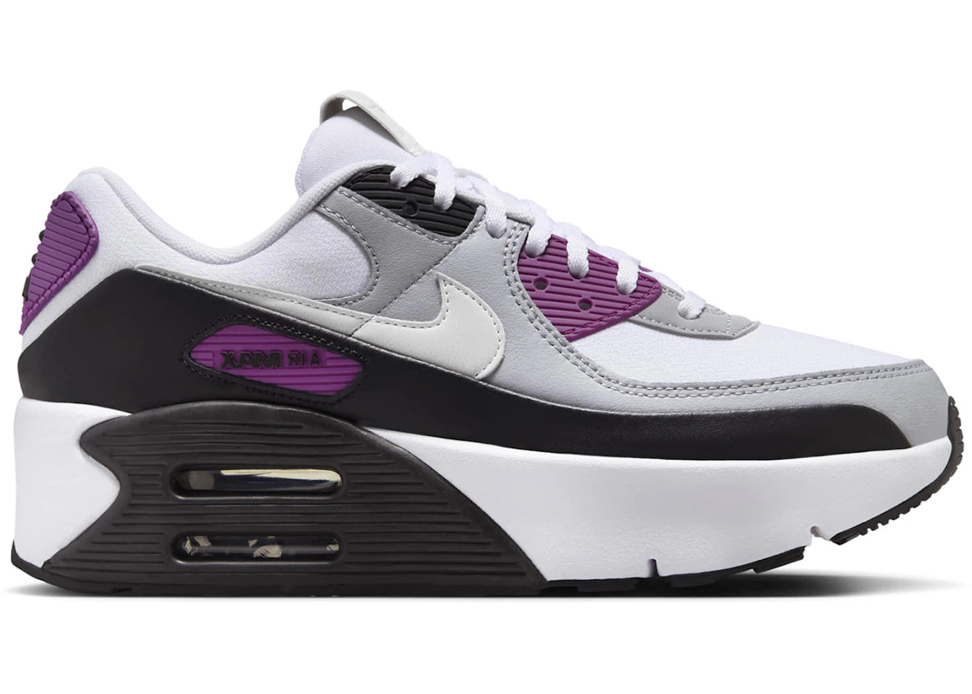 Nike Air Max 90 LV8 White Bold Berry Wolf Grey Photon Dust (Women's ...