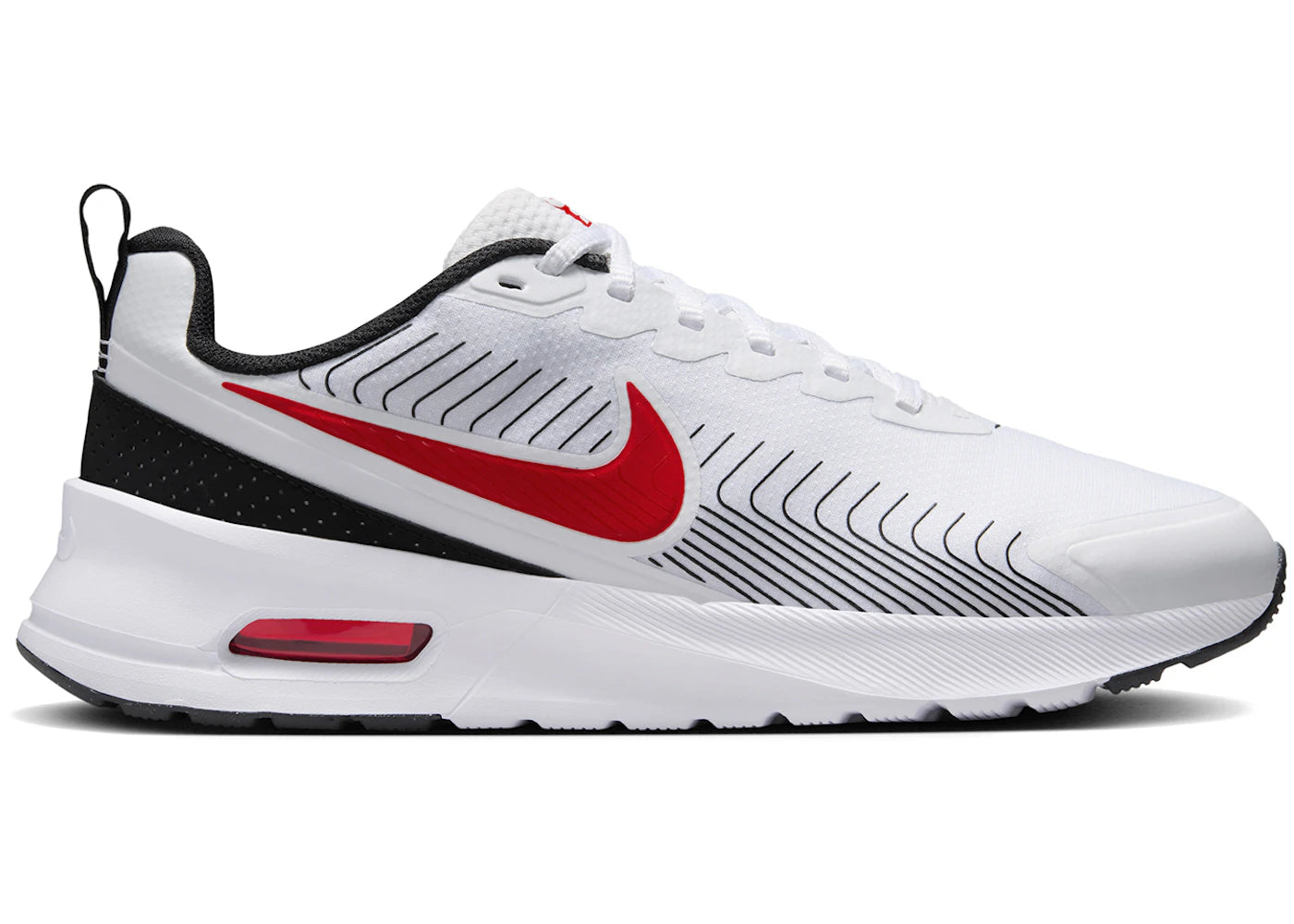 Nike Air Max Nuaxis White Black University Red – Side Kicks