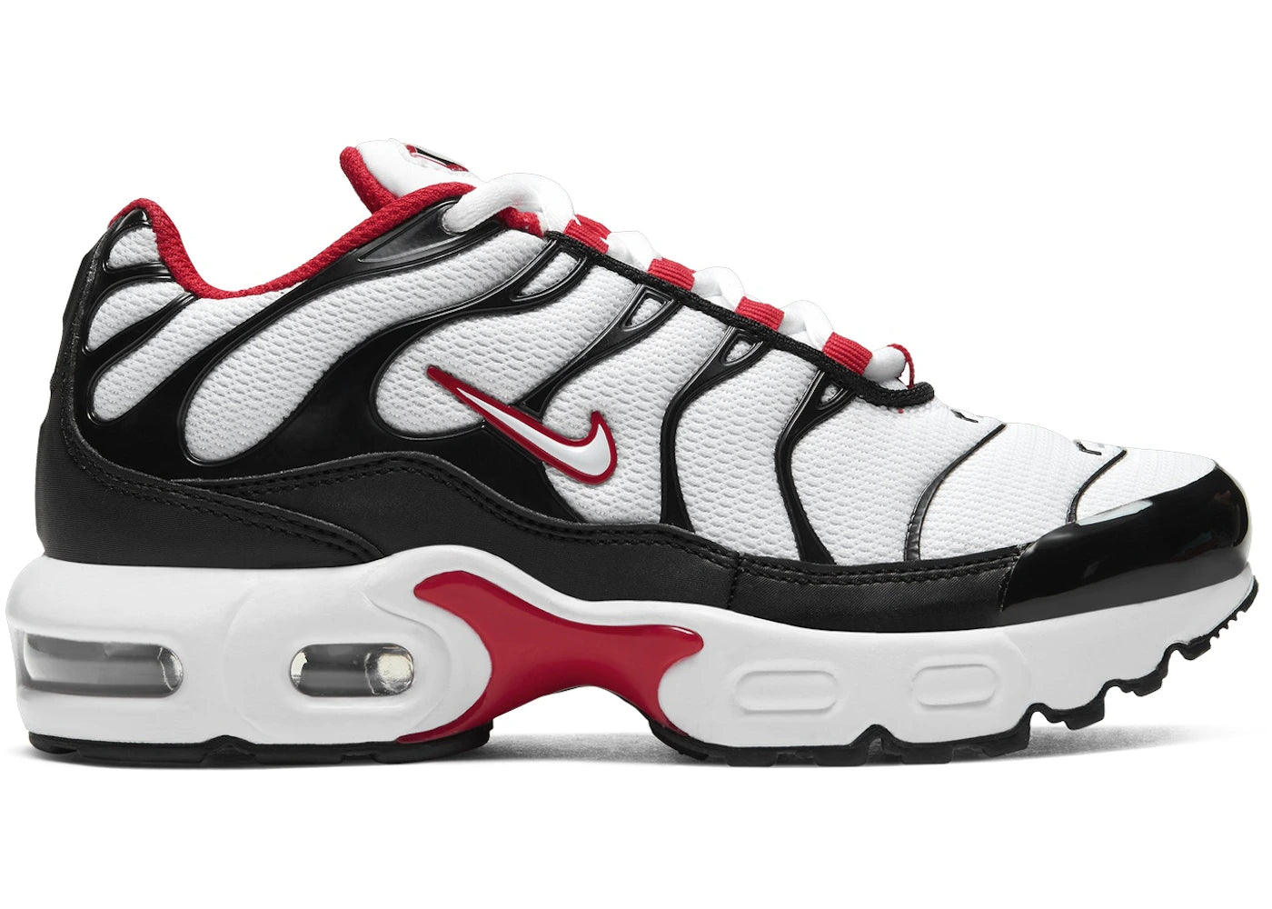 Nike Air Max Plus Black University Red White (PS) – Side Kicks