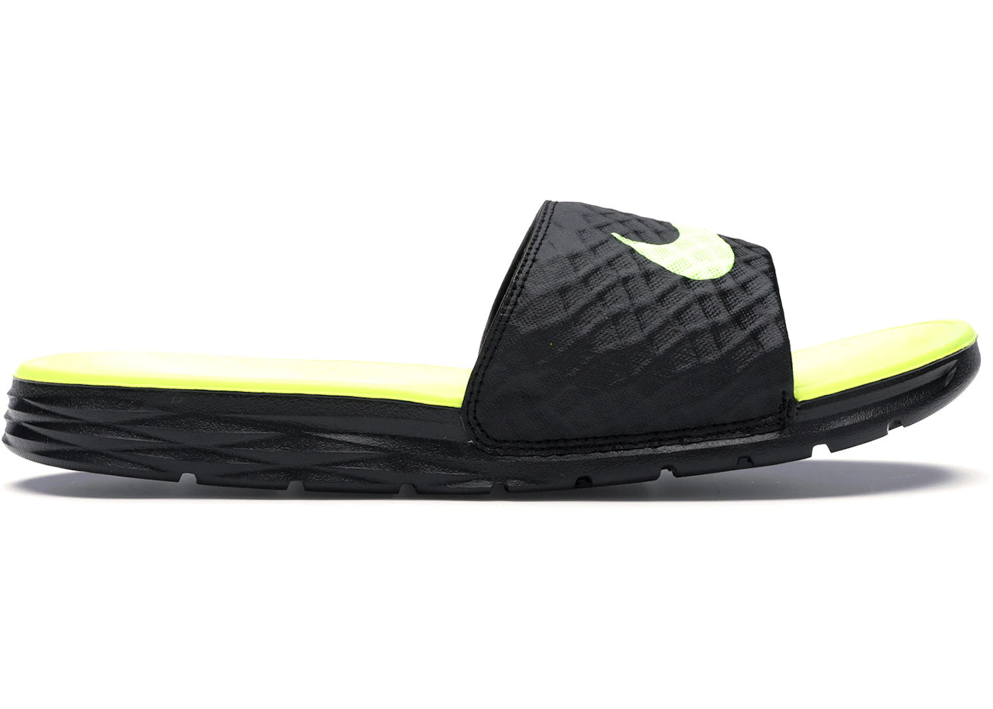 Nike Benassi Solarsoft Black/Volt – Side Kicks